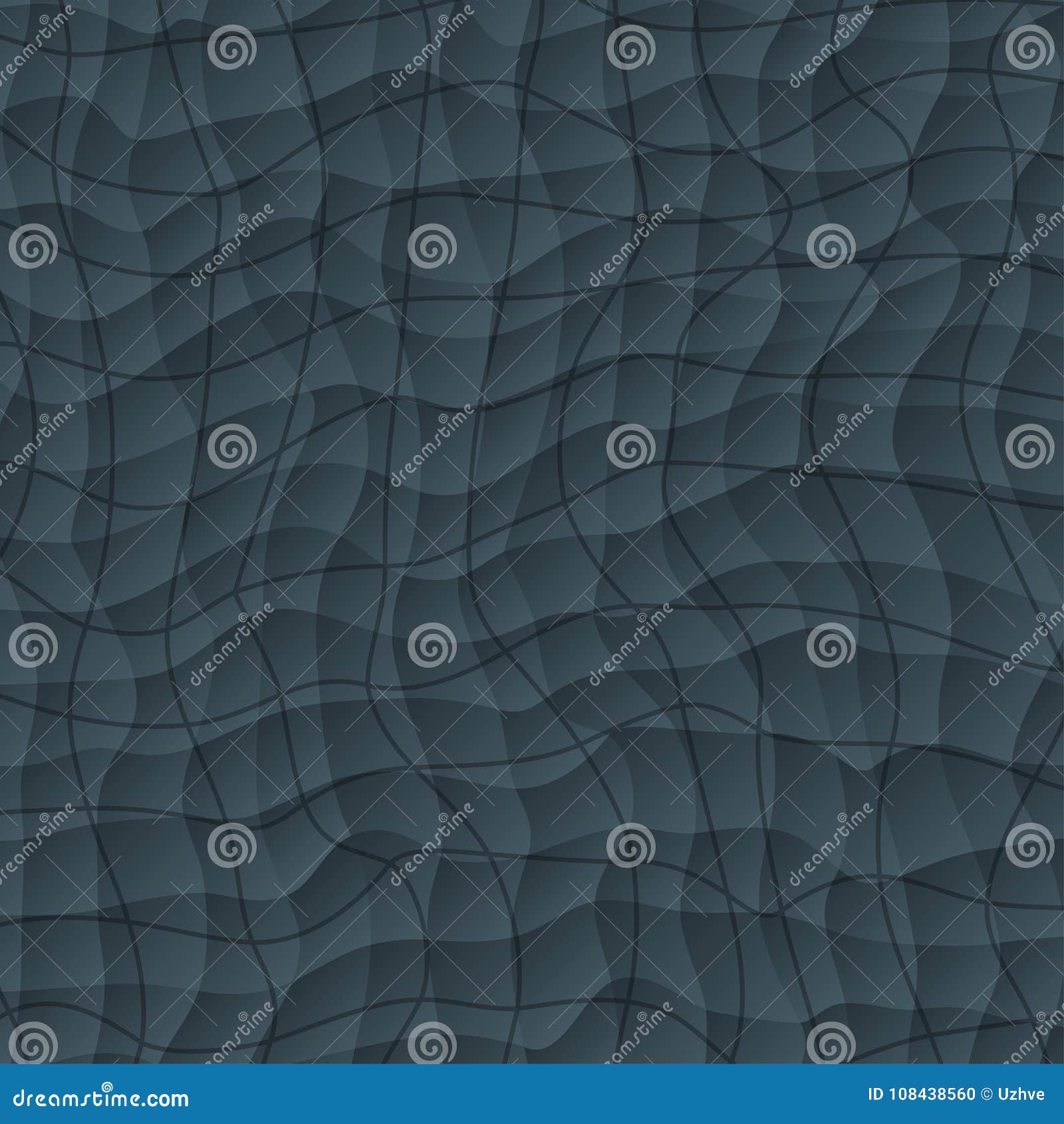 Wavy Abstract Background with Grid Stock Vector - Illustration of grid ...