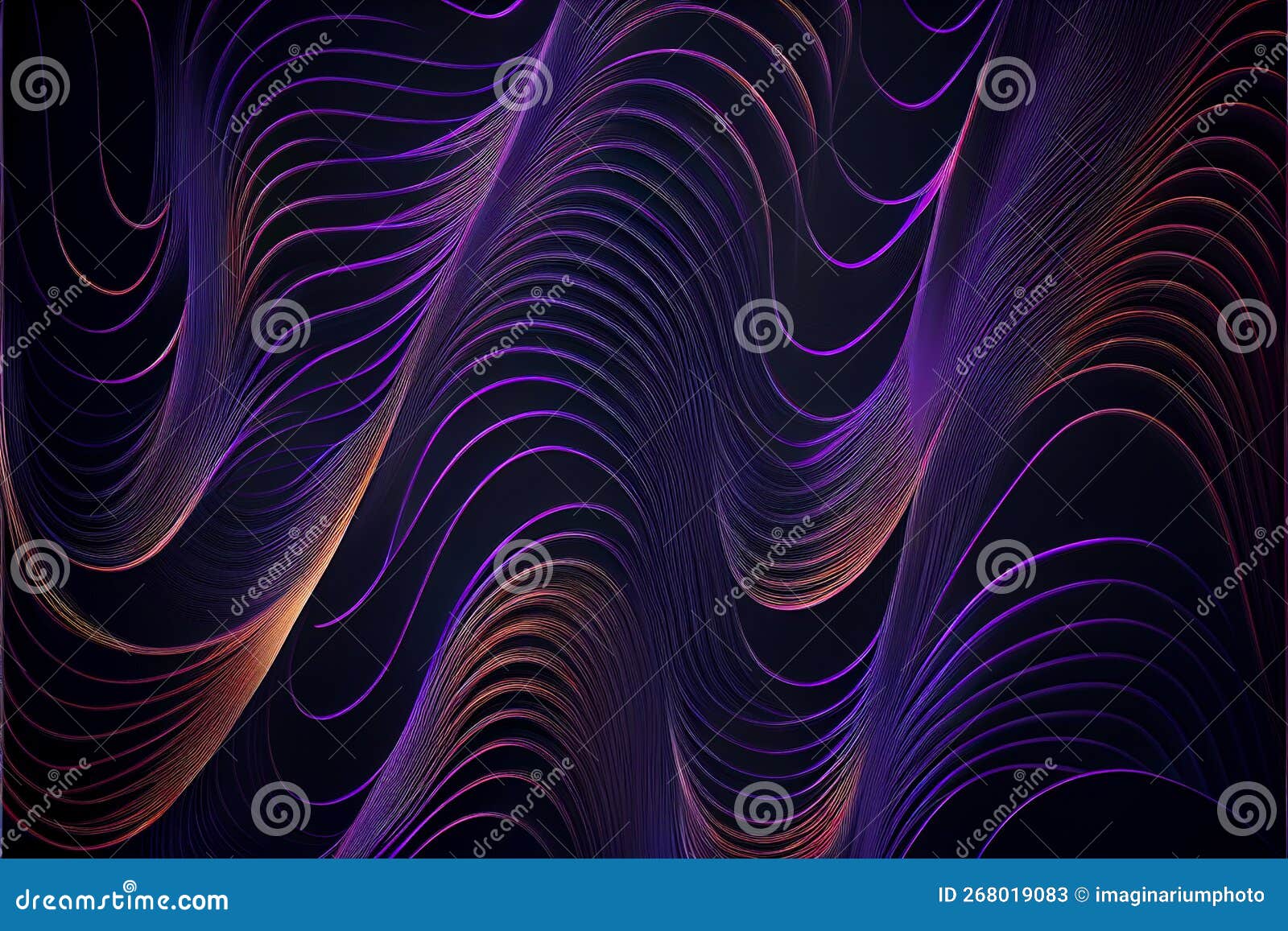 Wavy Abstract Lines Background. Distortion of Space Lines Stock ...