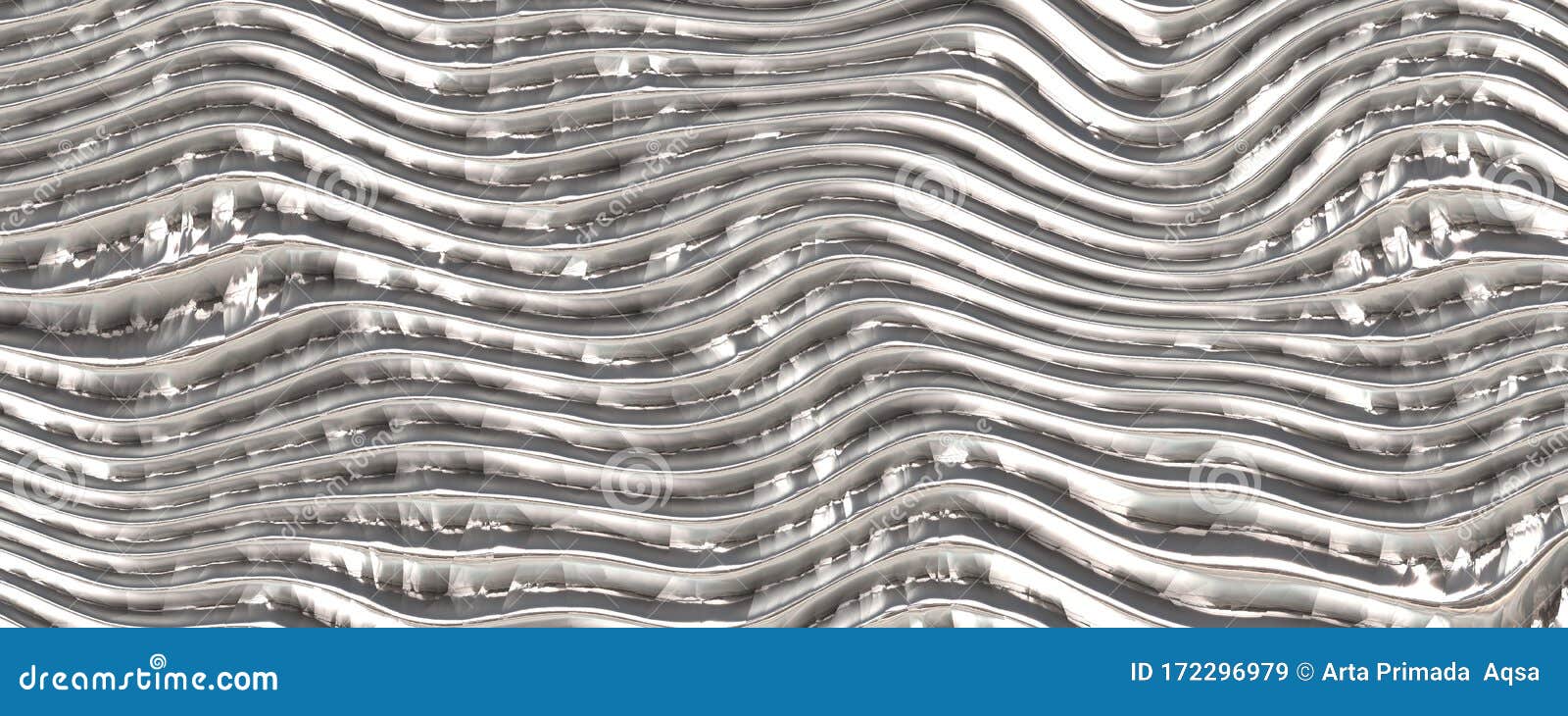 Wavy Abstract Metallic Silver Lines Background Stock Illustration ...