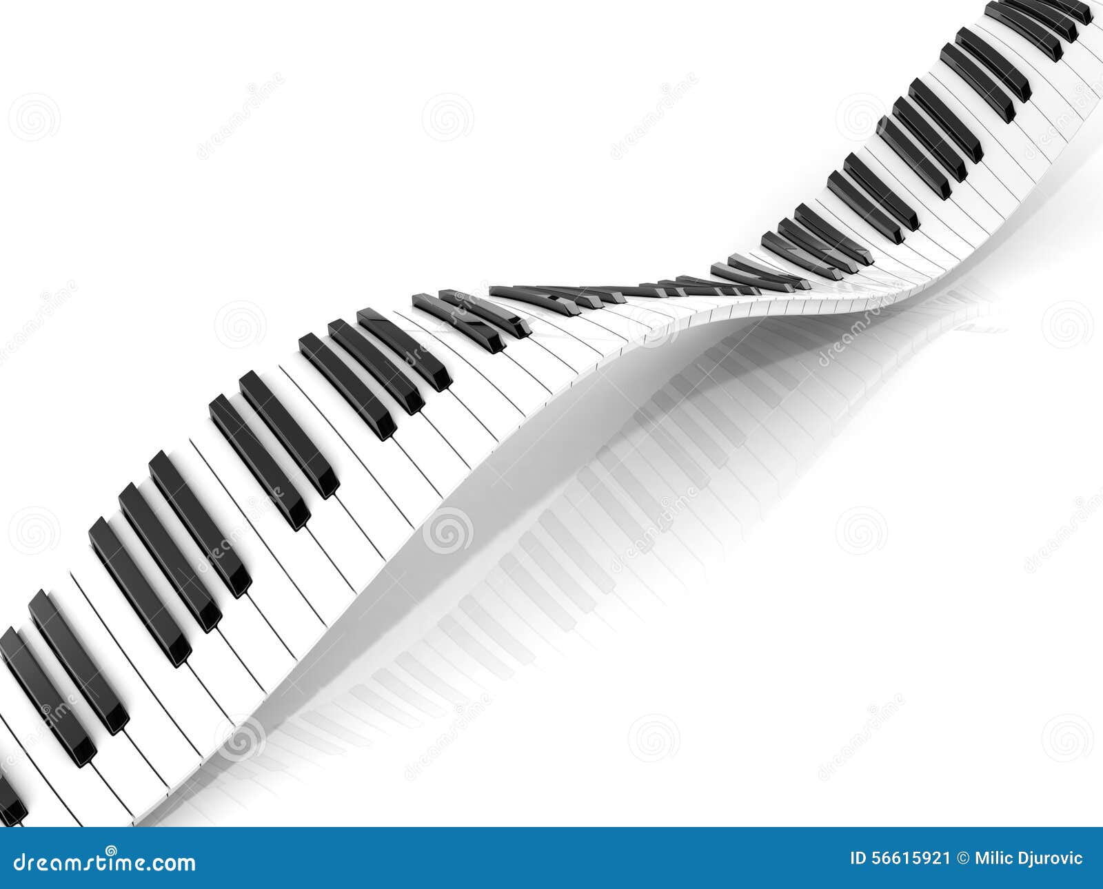 Wavy Abstract Piano Keyboard Stock Illustration - Illustration of ...