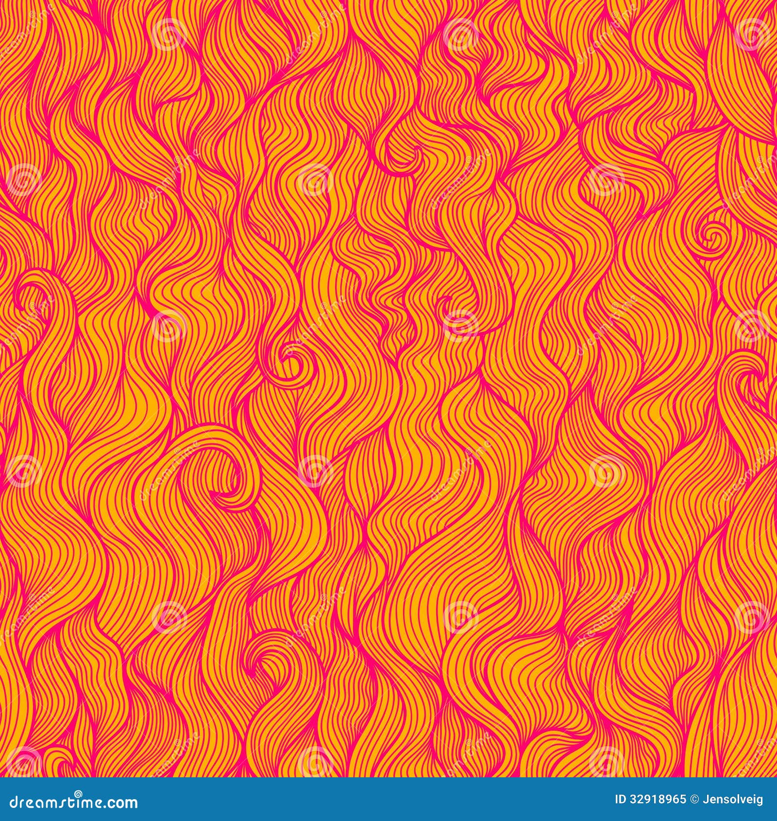 Wavy Abstract Vector Seamless Pattern in Pink and Stock Vector ...