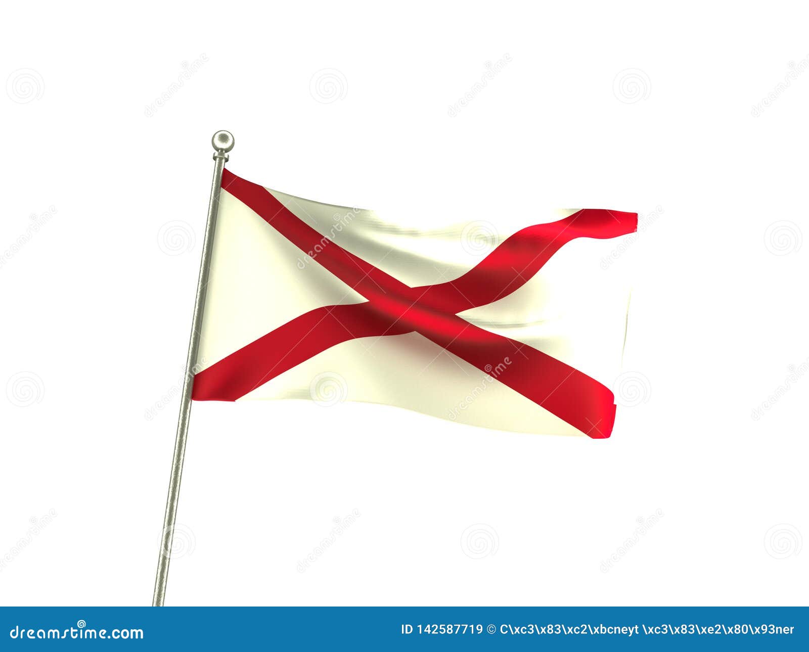 Wavy Alabama Flag stock illustration. Illustration of wavy - 142587719
