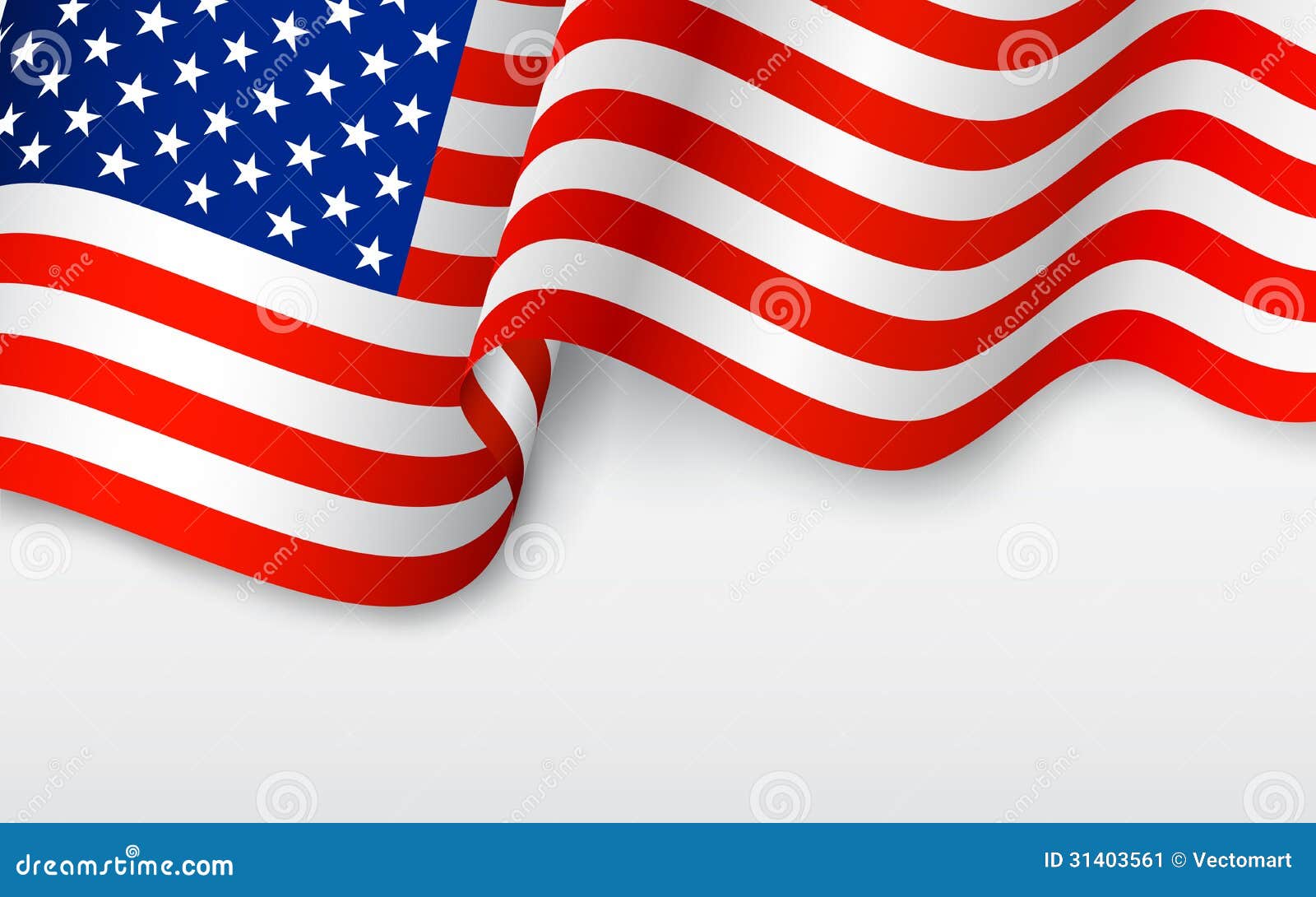 Wavy American Flag stock vector. Illustration of backdrop - 31403561