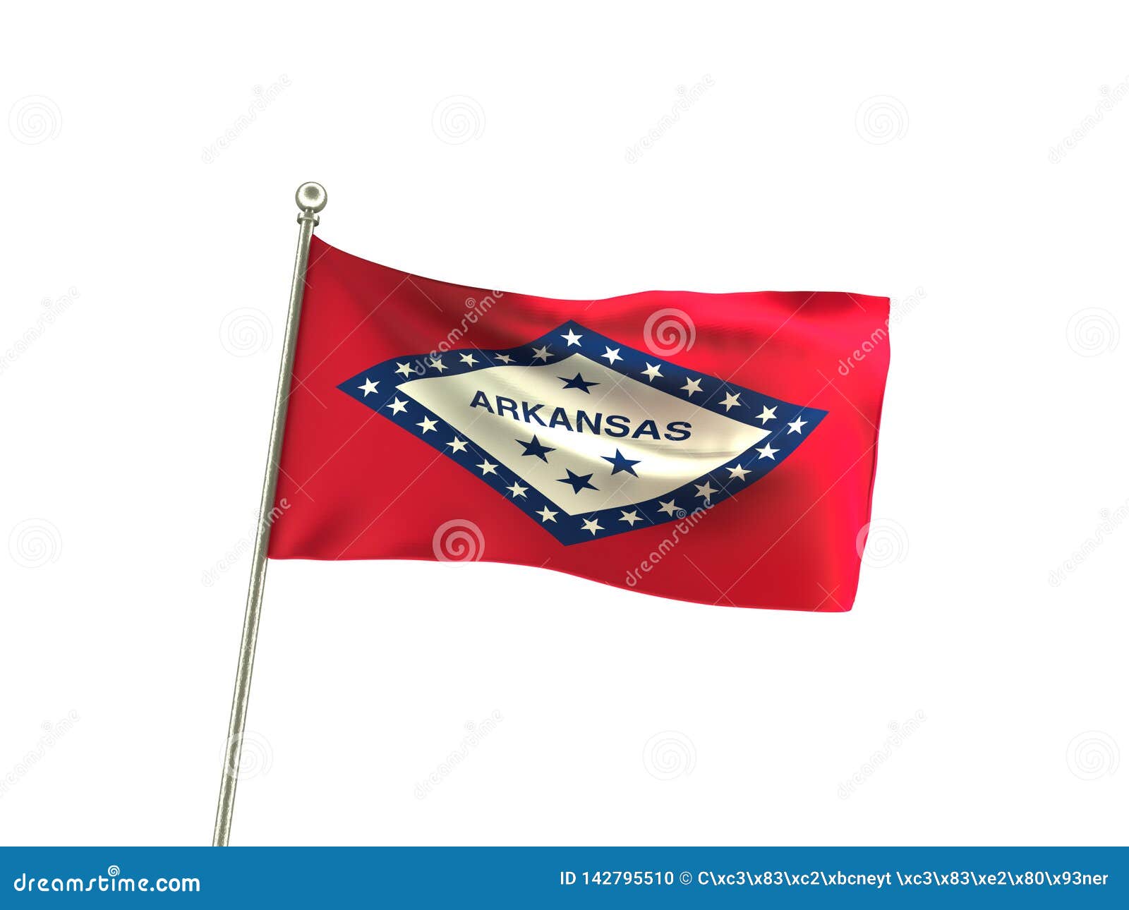 Wavy Arkansas Flag stock photo. Image of wavy, states - 142795510