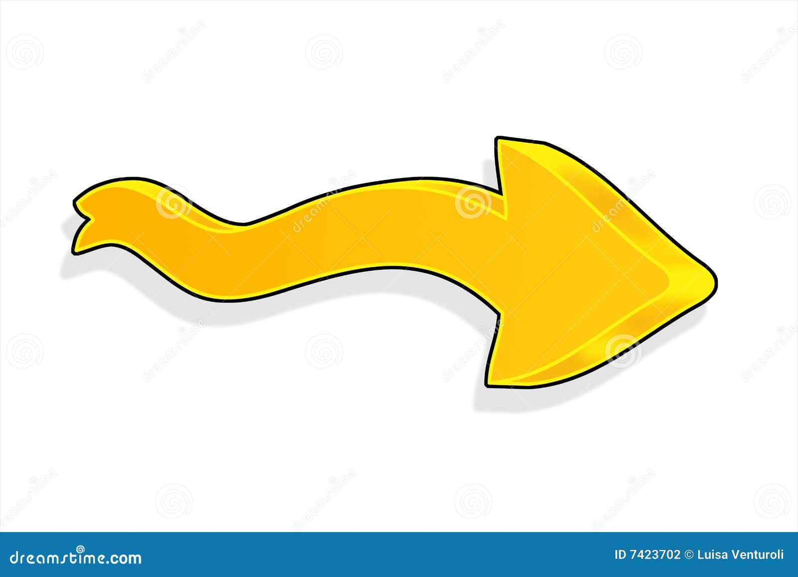Wavy arrow stock illustration. Illustration of signage - 7423702