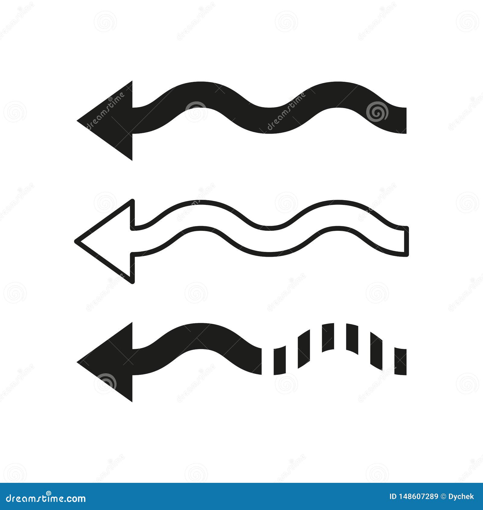 Wavy Arrow Icon. Simple Flat Vector Illustration Stock Vector ...