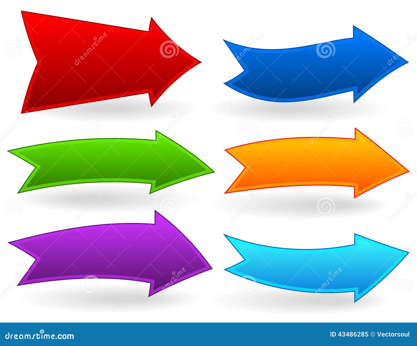 Wavy Arrows Vector Illustration | CartoonDealer.com #29477448