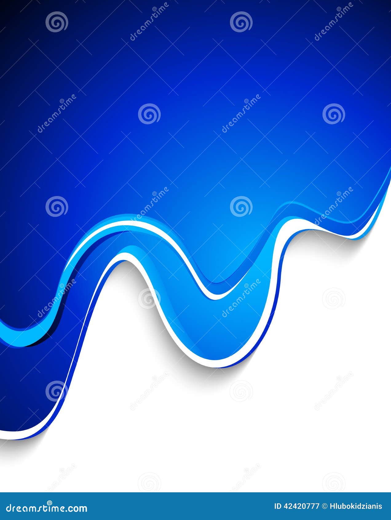 Wavy Background in Blue Color Stock Vector - Illustration of creative ...