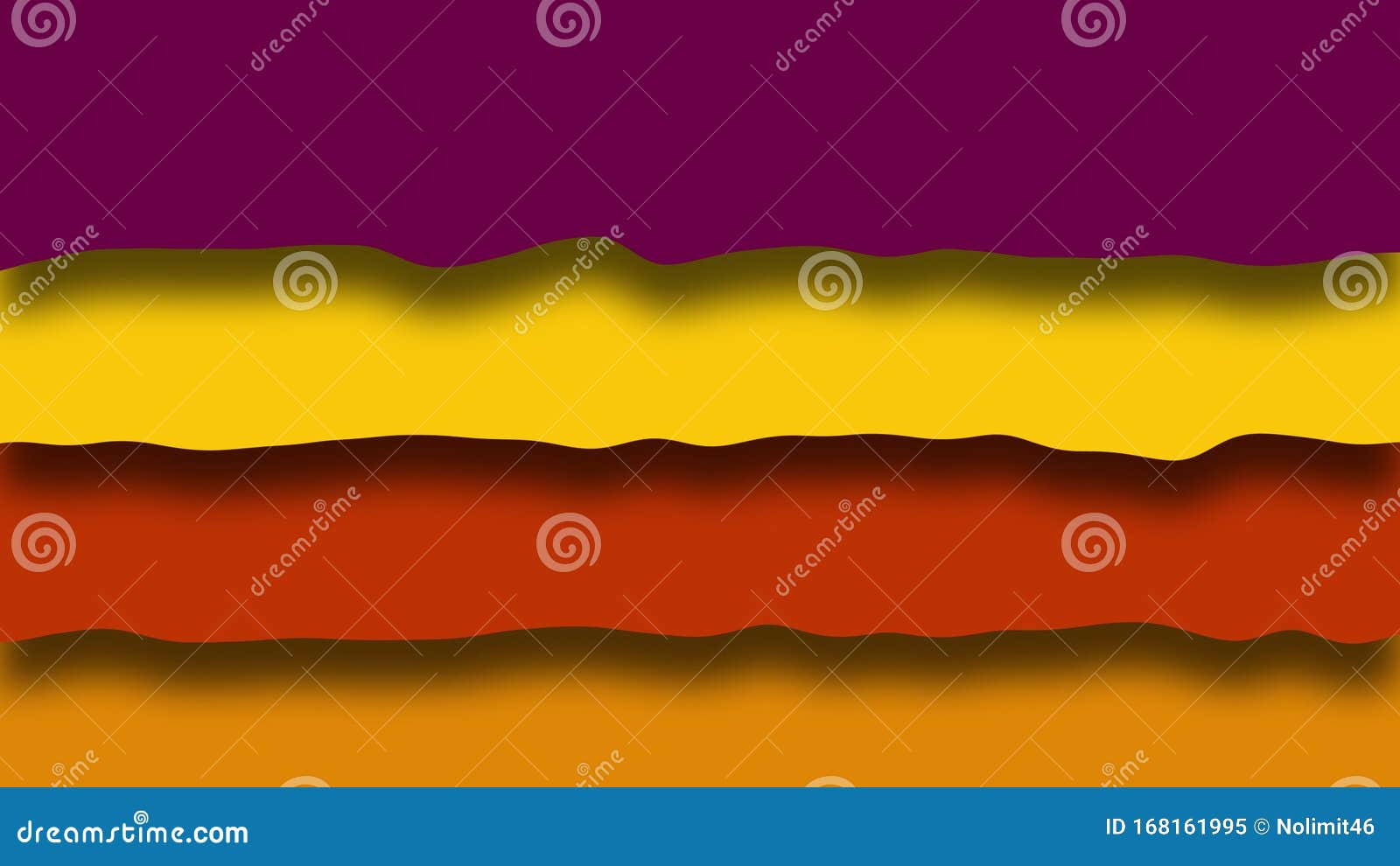 Wavy Background from Color Layers. 3D Rendering of Modern Art, Computer ...