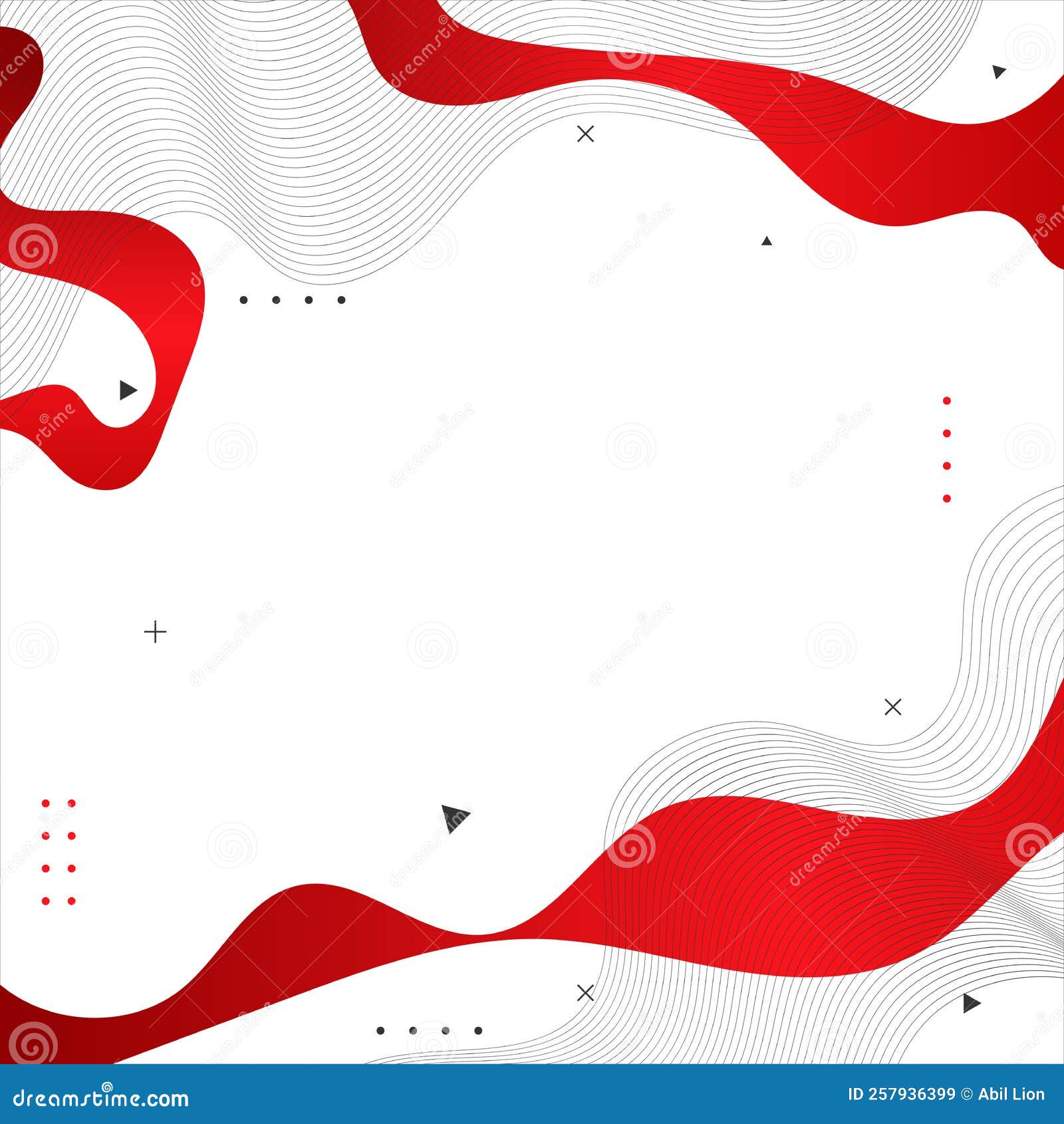 Wavy Background with Copy Space with Red Color Stock Vector ...