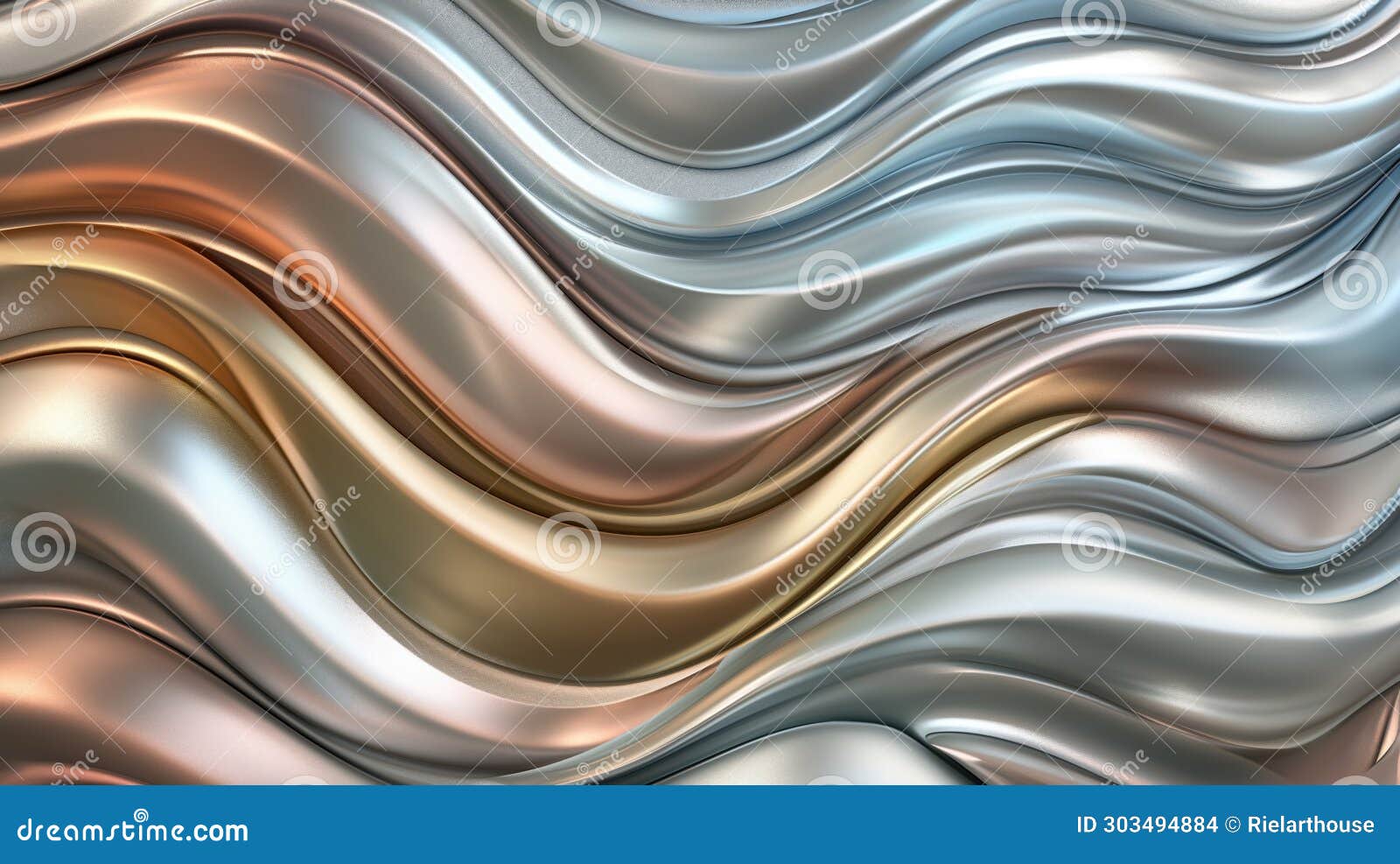 Wavy Background with Light Gray and Bronze Color Stock Illustration ...