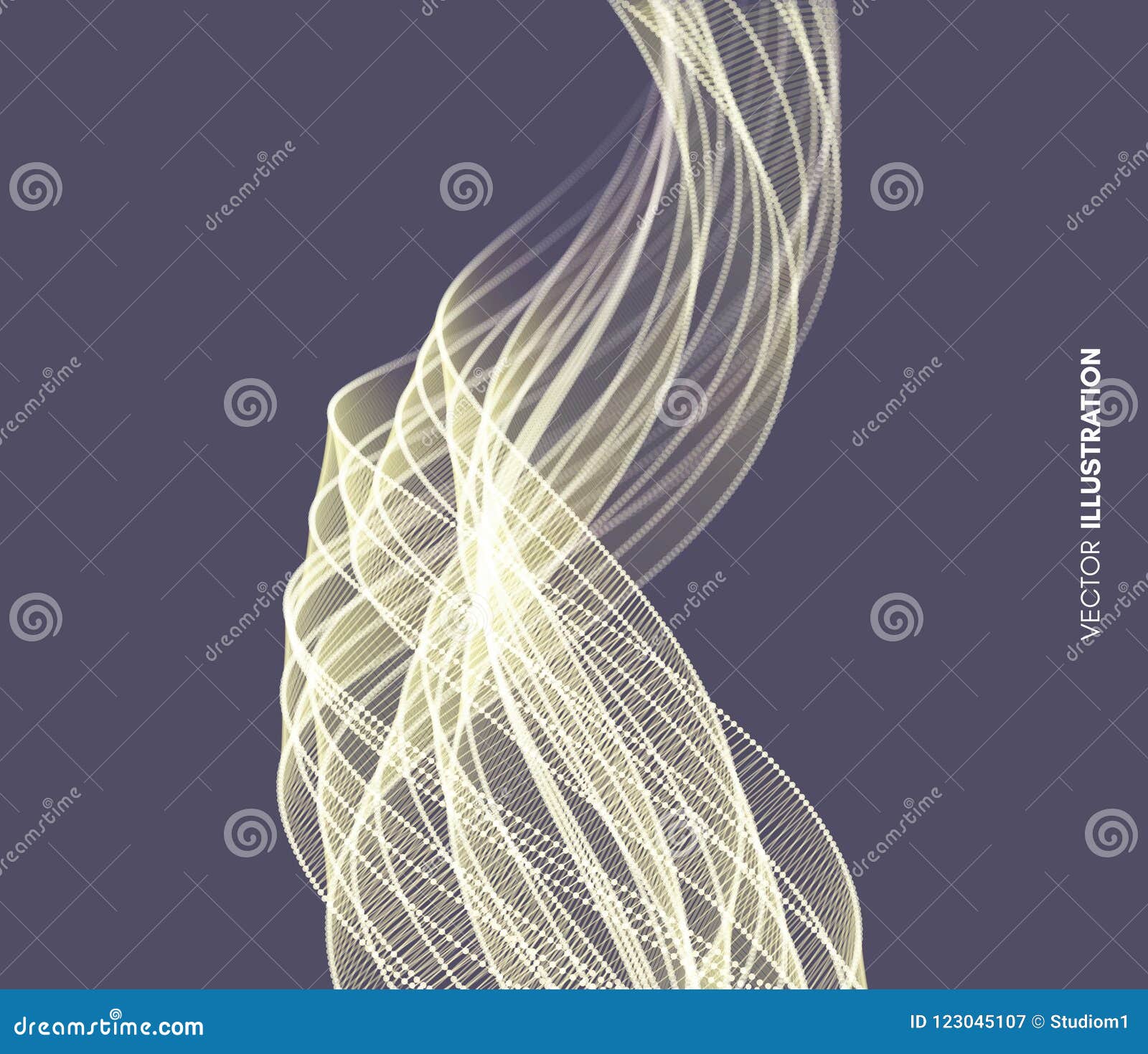 Wavy Background with Motion Effect. 3d Technology Style Stock Vector ...