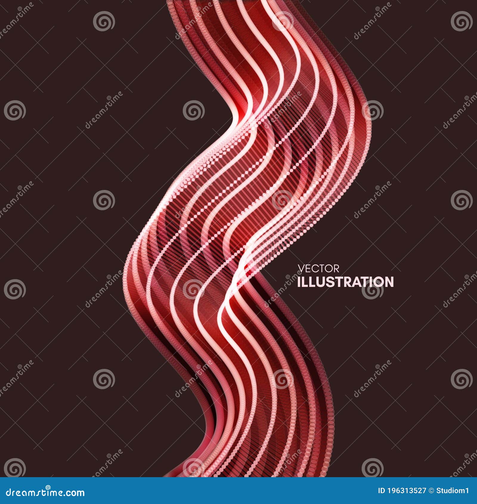 Wavy Background with Motion Effect. 3d Technology Style Stock Vector ...