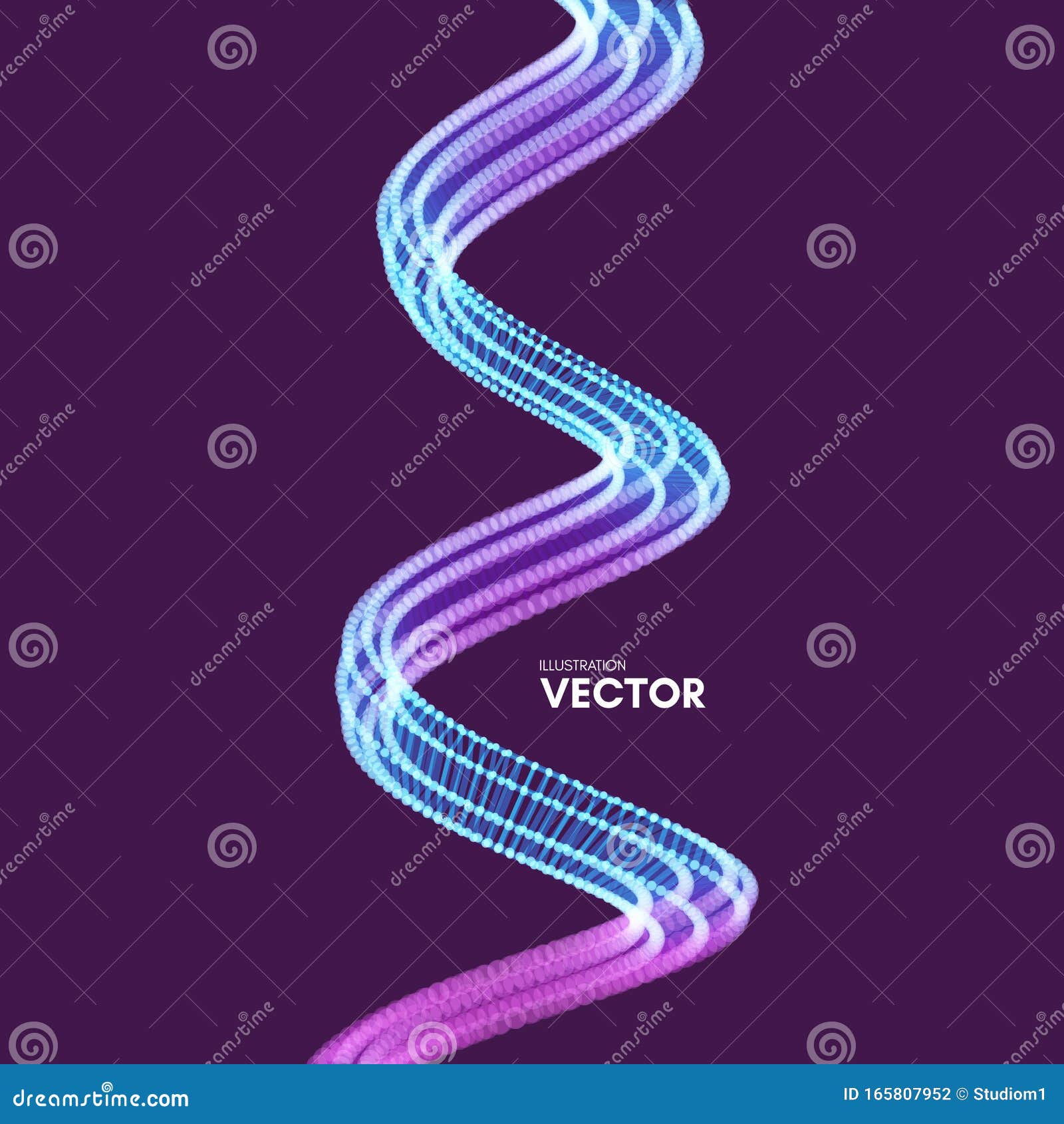 Wavy Background with Motion Effect. 3d Technology Style Stock Vector ...