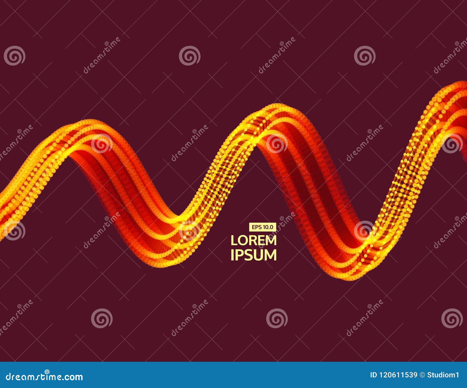 Wavy Background with Motion Effect. 3d Technology Style Stock Vector ...