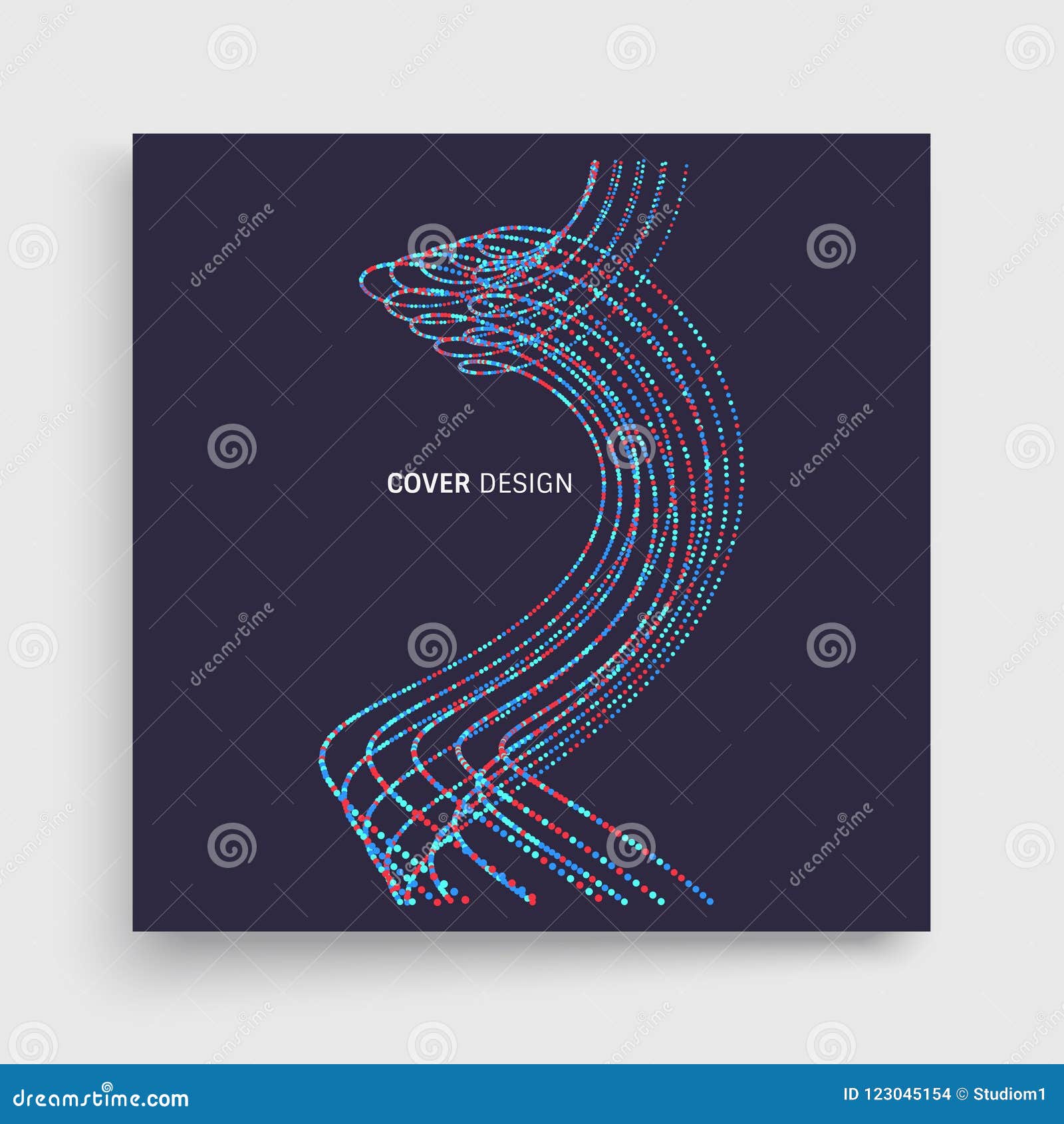 Wavy Background with Motion Effect. 3d Technology Style Stock Vector ...