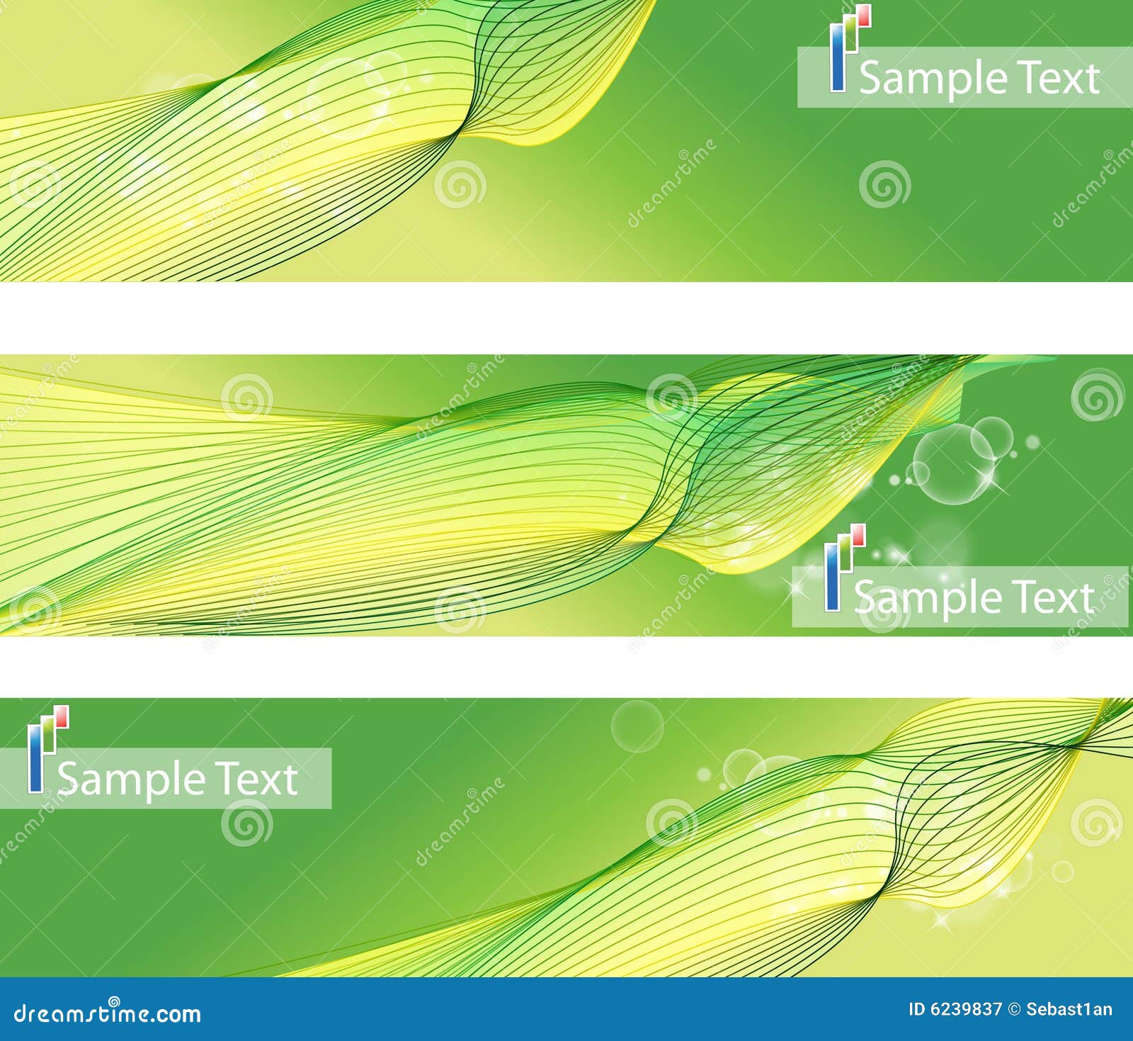 Wavy banner stock vector. Illustration of display, dance - 6239837