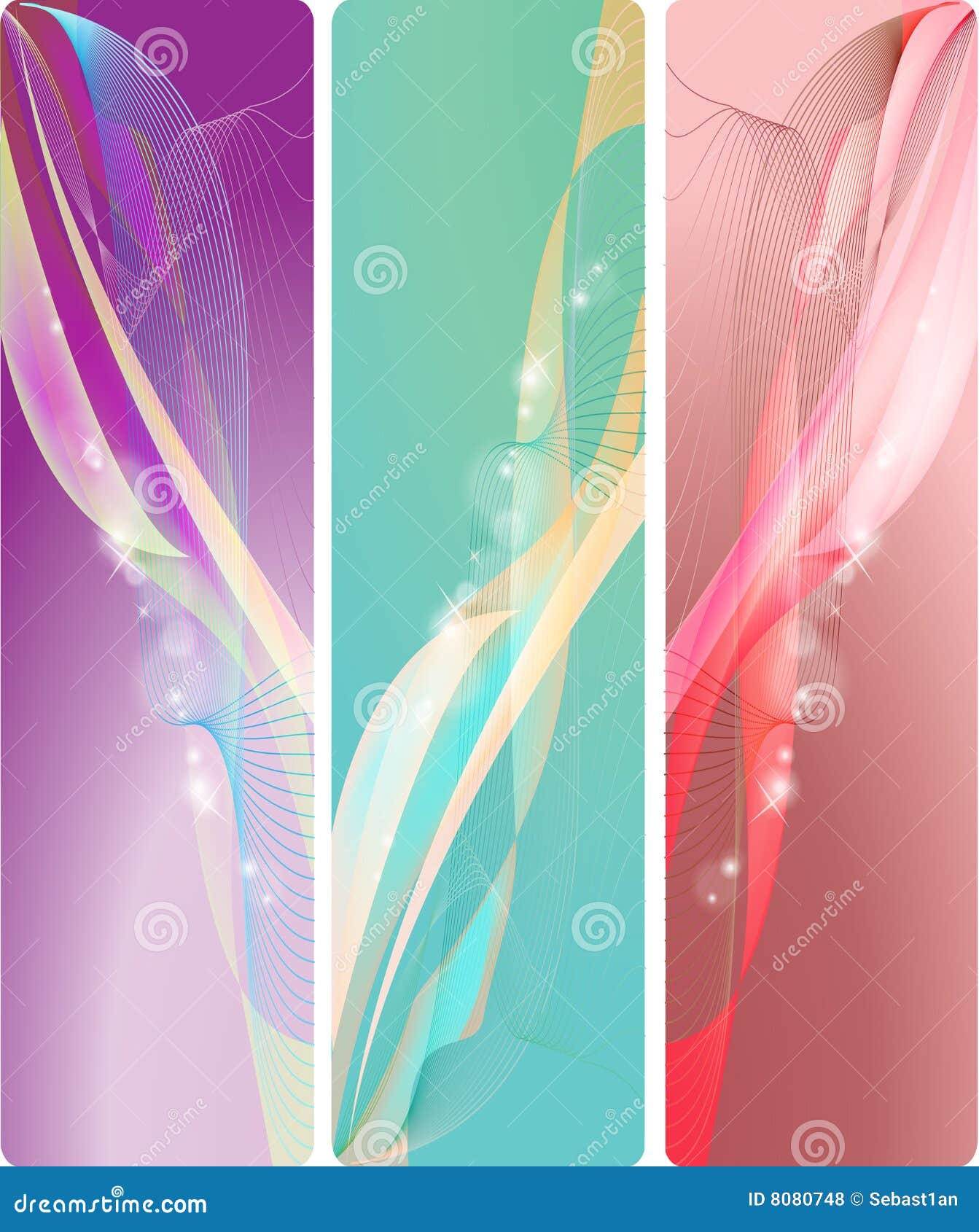 Wavy banner stock vector. Illustration of flowing, background - 8080748