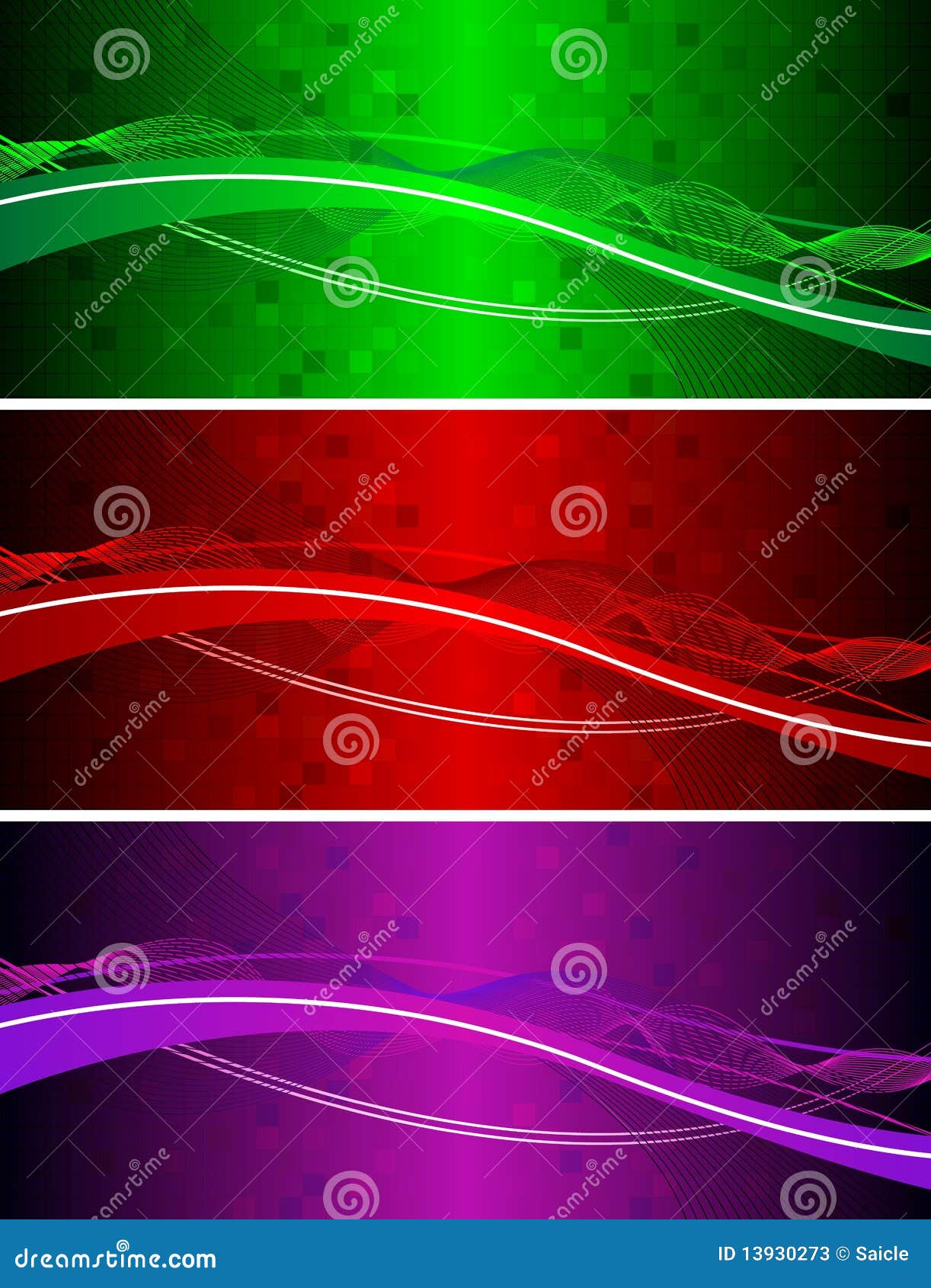 Wavy banners set stock vector. Illustration of light - 13930273