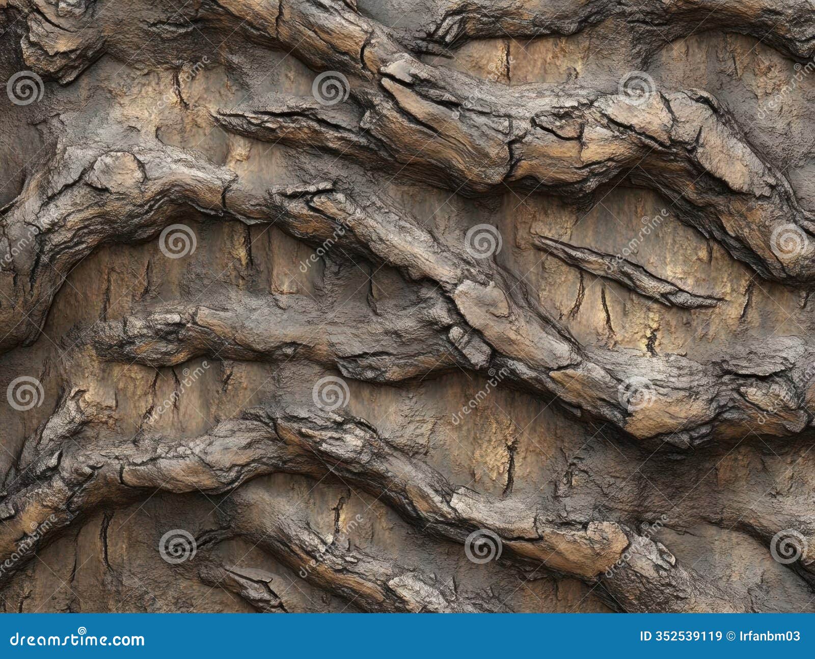 Wavy Bark Texture, a Seamless Pattern for Nature Inspired Designs Stock ...