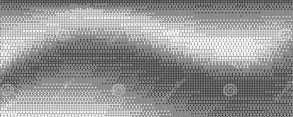 Wavy Bitmap Pattern Background with Pixel. Gradient Dotted Halftone ...