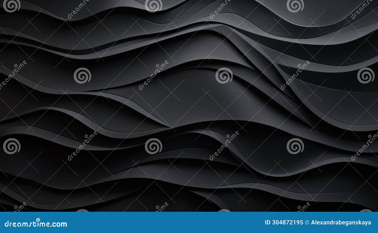 Wavy Black Abstract Background Stock Illustration - Illustration of ...