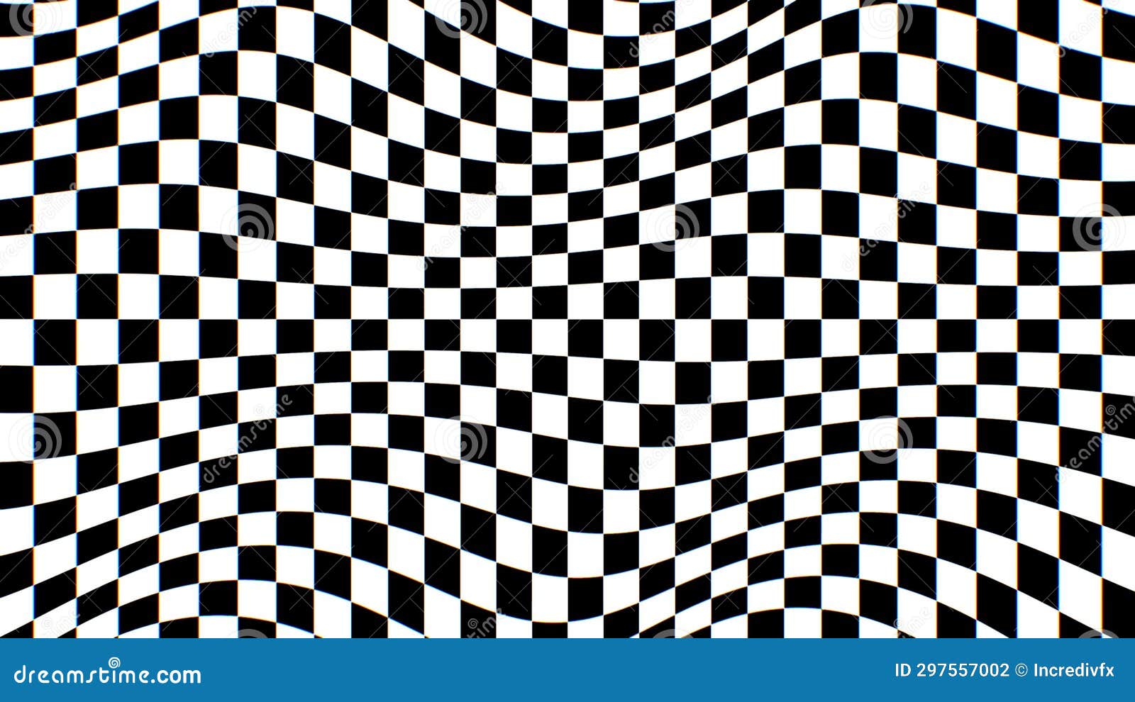 Wavy Black and White Distorted Checkerboard Flowing Optical Illusion ...