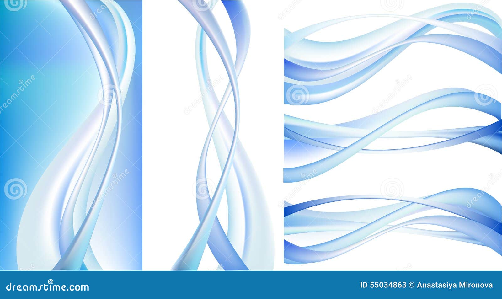 Wavy blue backgrounds stock vector. Illustration of backdrop - 55034863