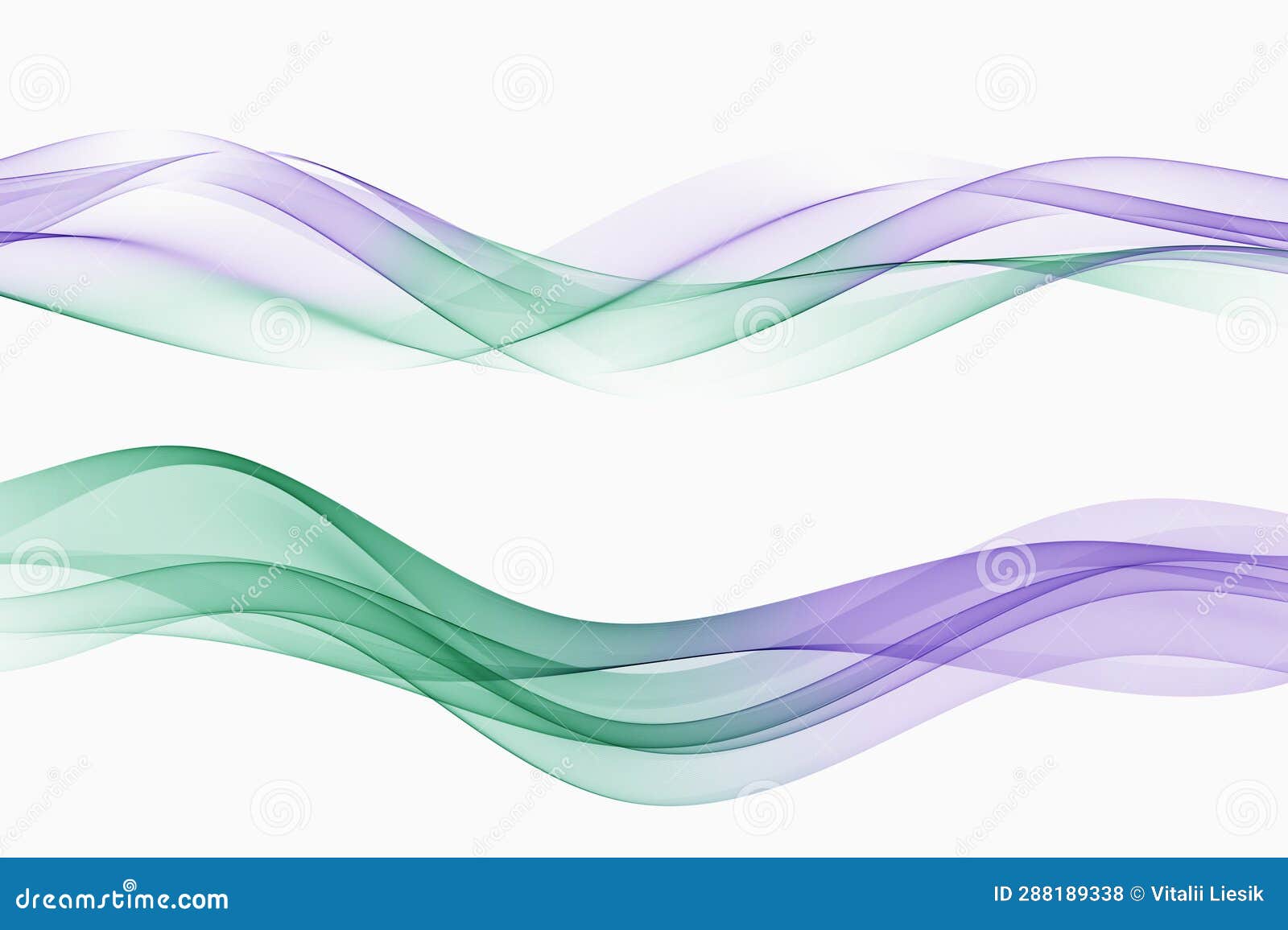Wavy Blue Green Color Element,transparent Vector Design Element. Stock ...