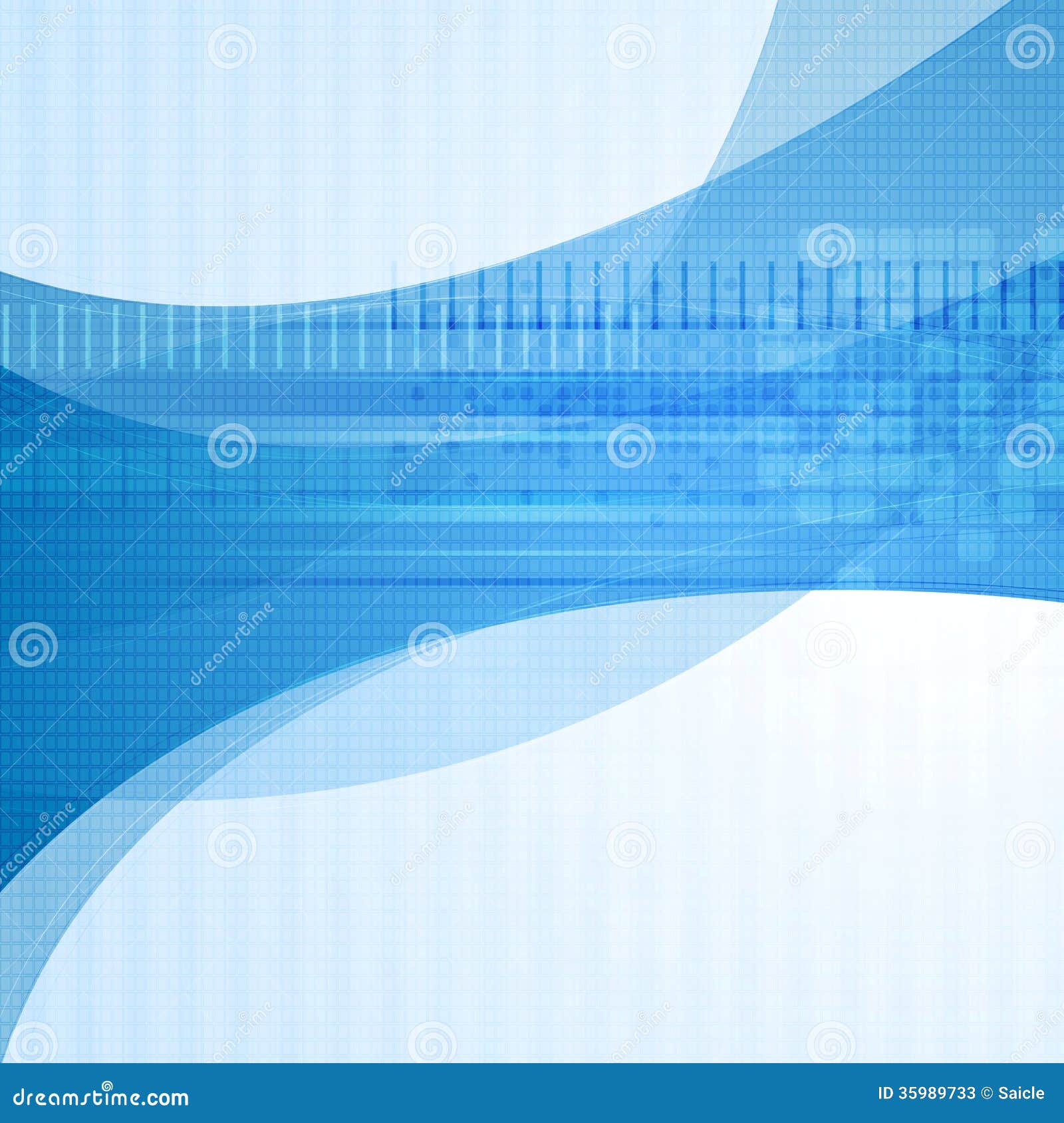 Wavy Blue Tech Vector Design Stock Vector - Illustration of elegant ...