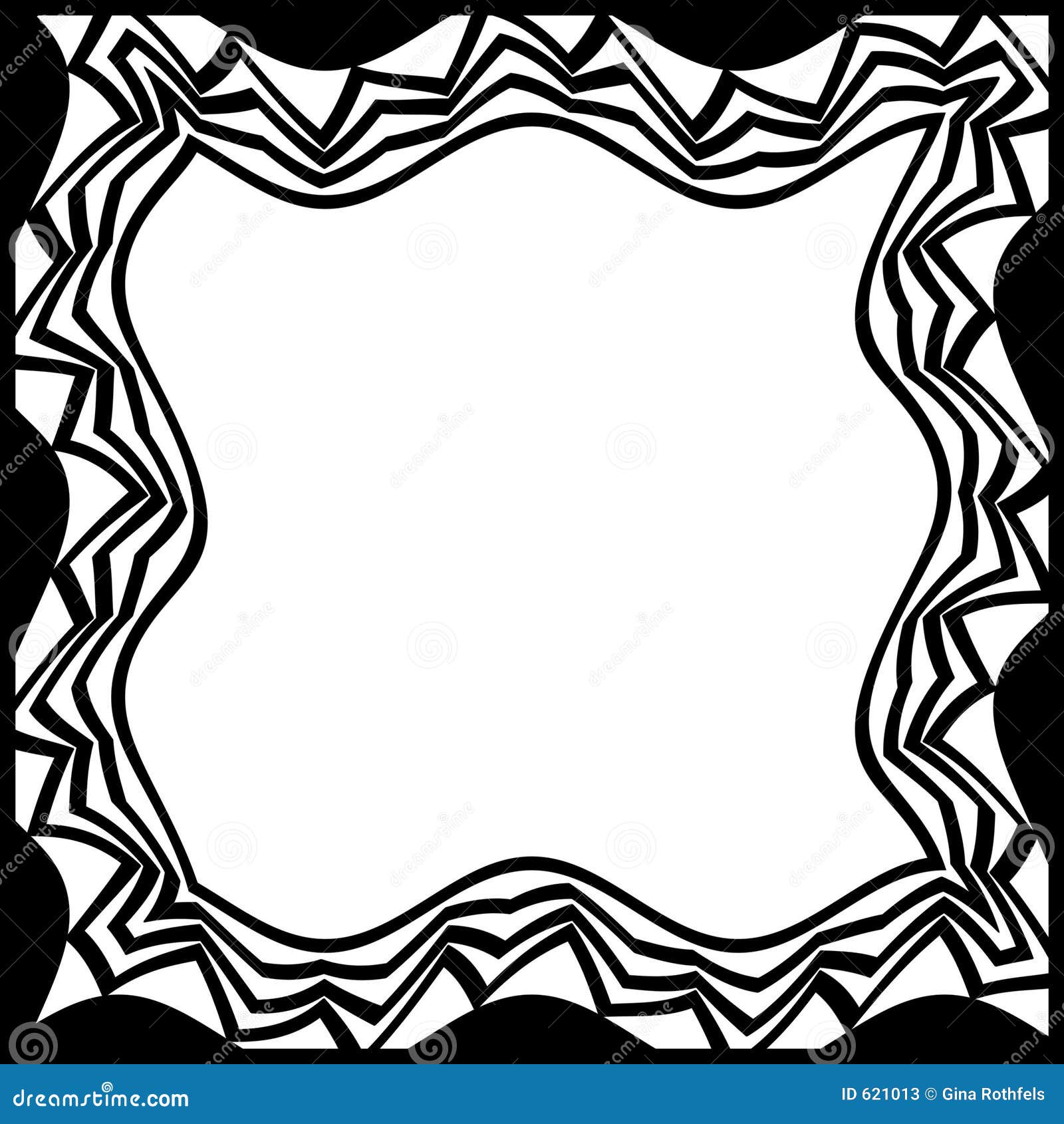 Wavy border stock illustration. Illustration of space, stylized - 621013