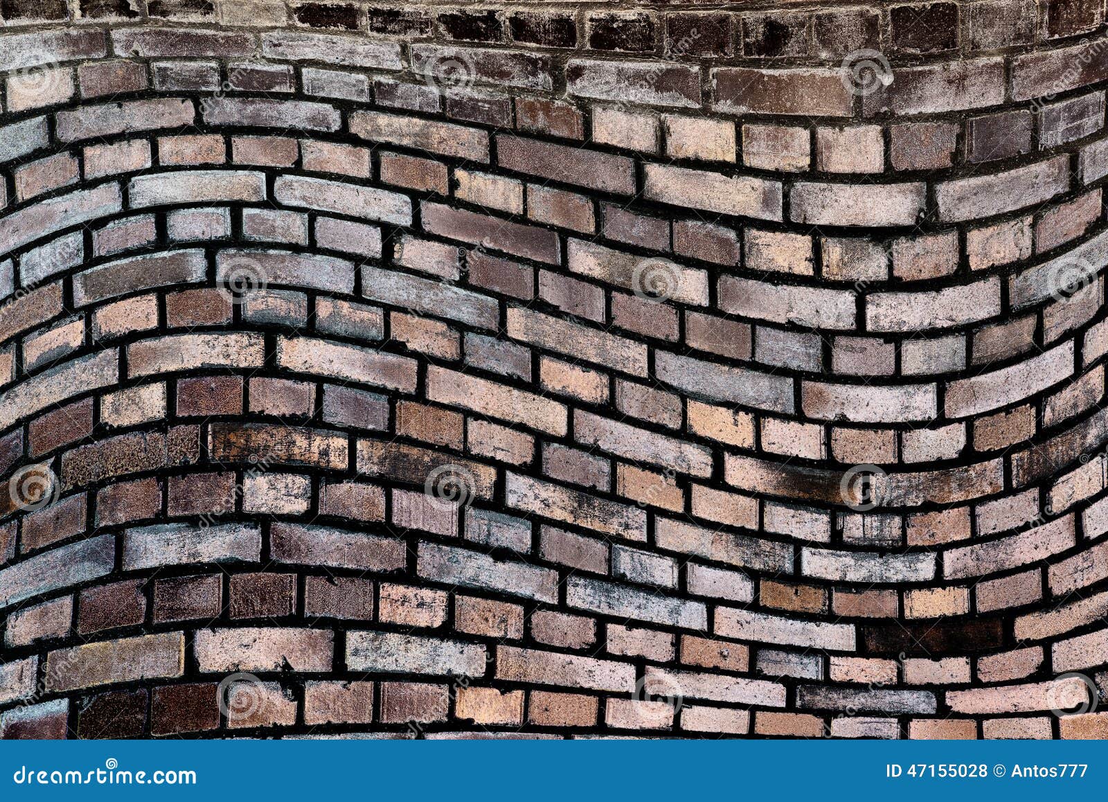 Wavy, brick background stock photo. Image of design, pattern - 47155028