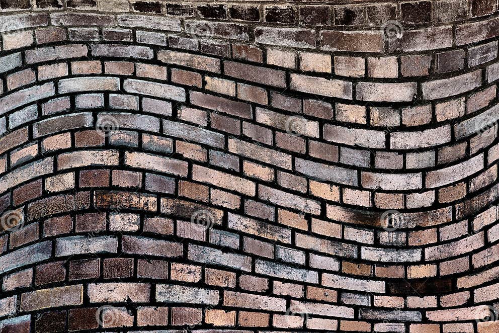 Wavy, brick background stock photo. Image of design, pattern - 47155028