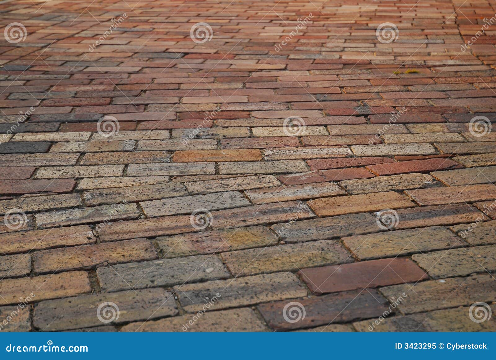 Wavy brick walkway. stock image. Image of wall, city, pavers - 3423295