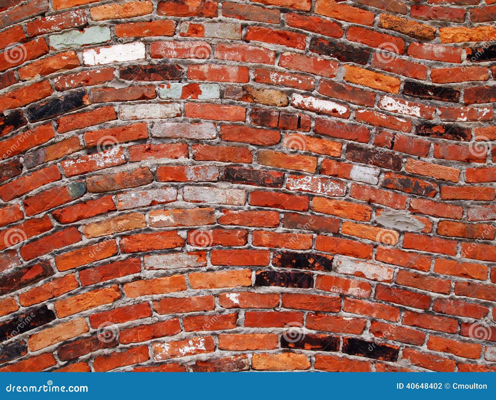 Wavy Brick Wall Background stock photo. Image of style - 40648402