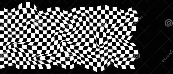 Wavy Checkerboard Visual Distortion Illusion. Chess Board Stock Vector ...