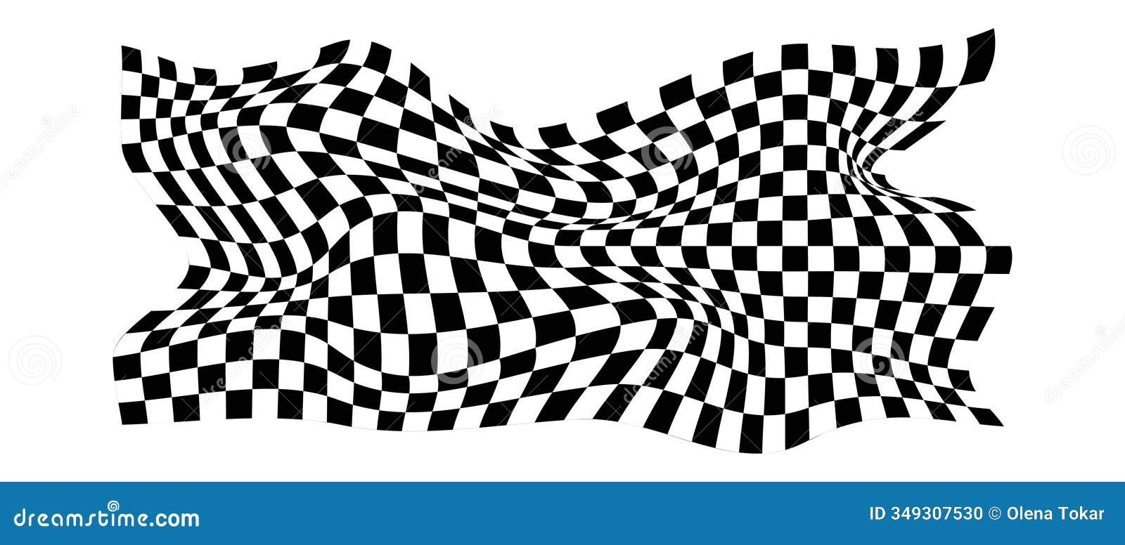 Wavy Checkerboard Visual Distortion Illusion. Chess Board Stock Vector ...