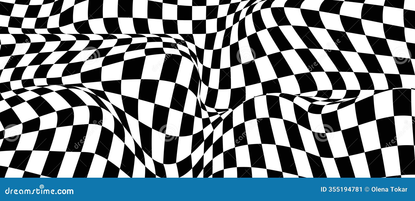 Wavy Checkerboard Visual Distortion Illusion. Chess Board Stock ...