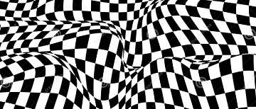 Wavy Checkerboard Visual Distortion Illusion. Chess Board Stock ...