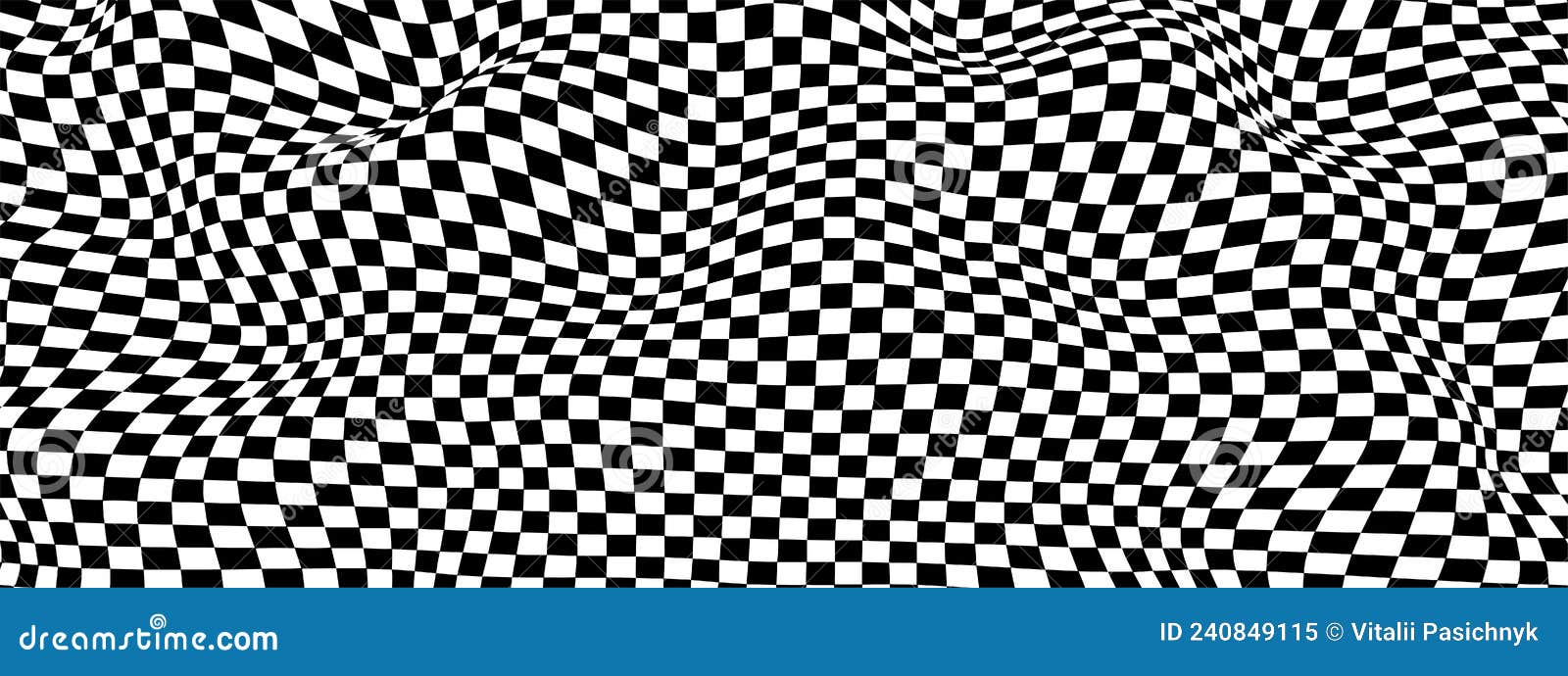 Wavy Chess Board. Chessboard Concept. Wave Distortion Effect. Vector ...