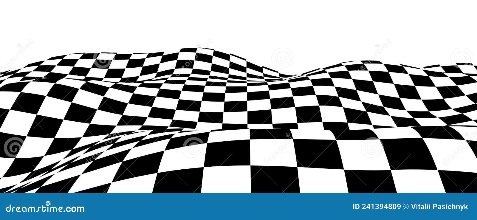 Wavy Chess Board. Chessboard Concept. Wave Distortion Effect. Vector ...
