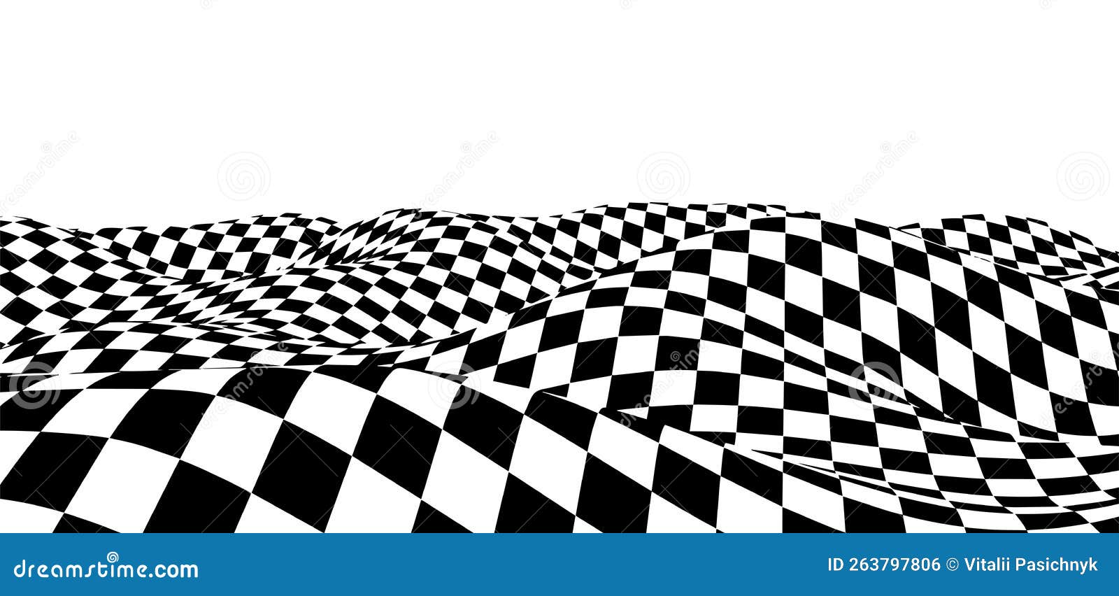 Wavy Chess Board. Chessboard Concept. Wave Distortion Effect. Vector ...