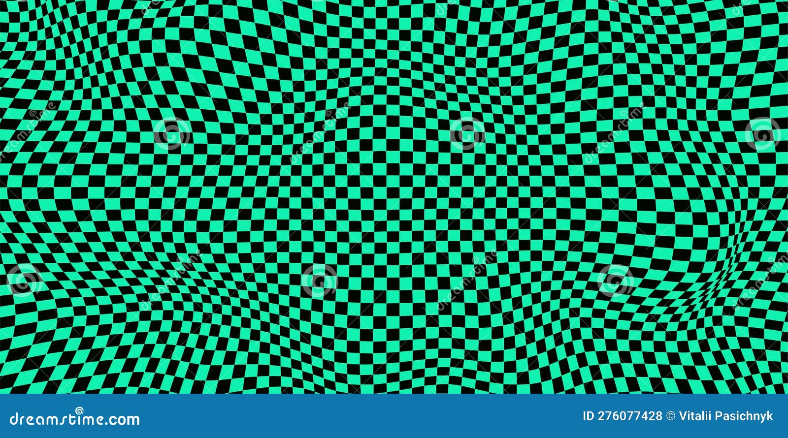 Wavy Chess Board on Green Background. Chessboard Concept. Wave ...
