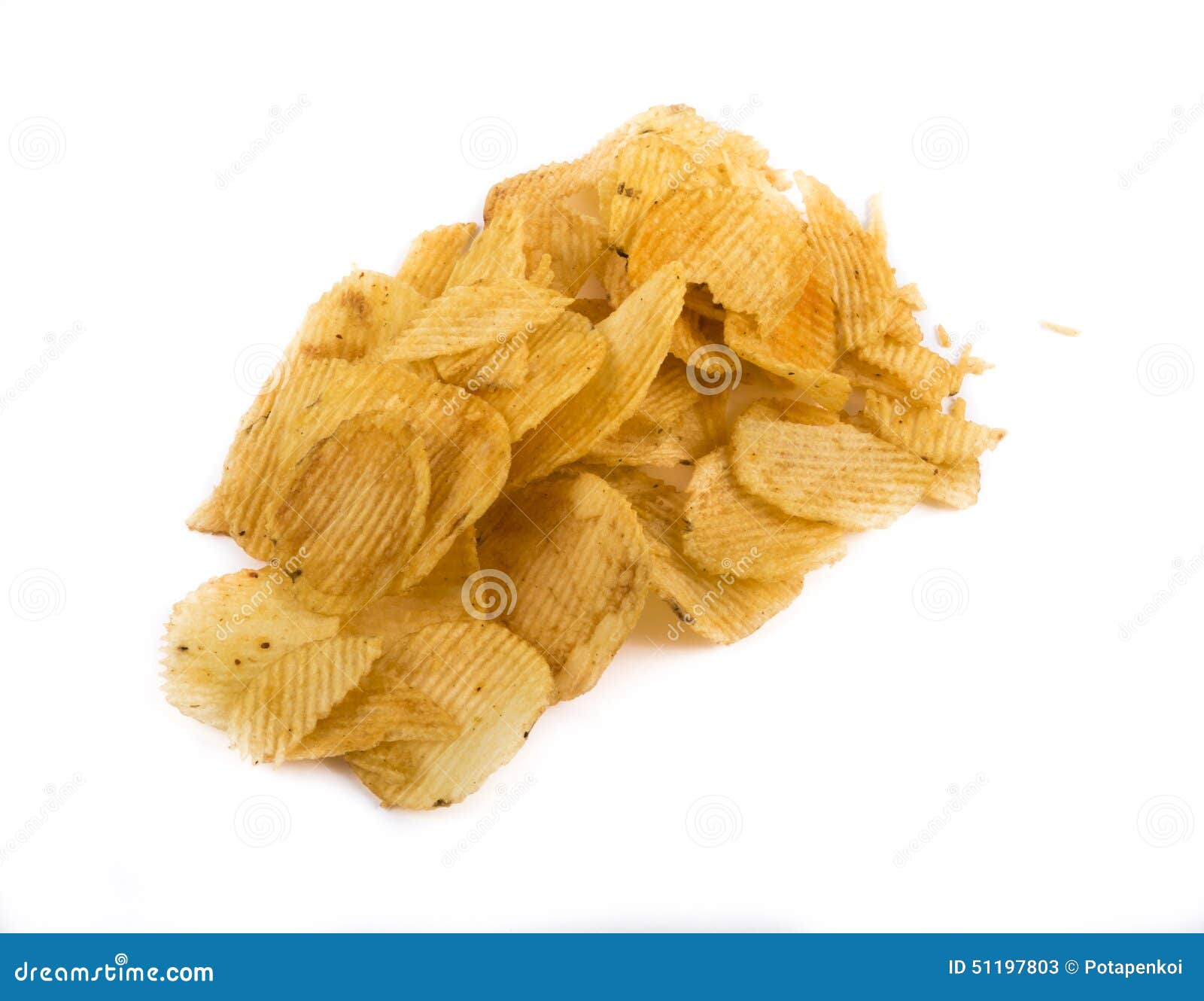 Wavy chips stock image. Image of portion, diet, isolated - 51197803