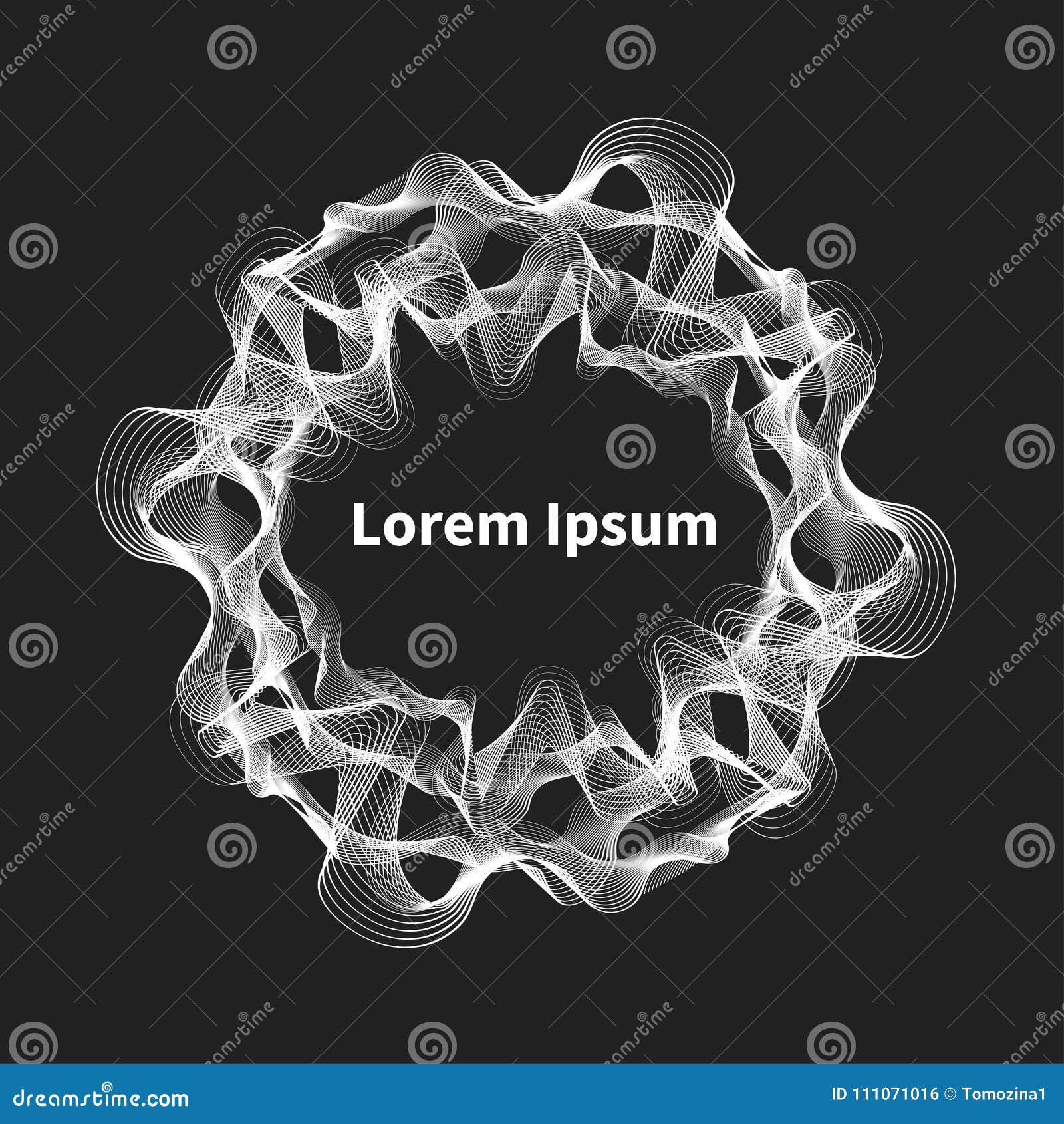White wavy circle stock vector. Illustration of internet - 111071016