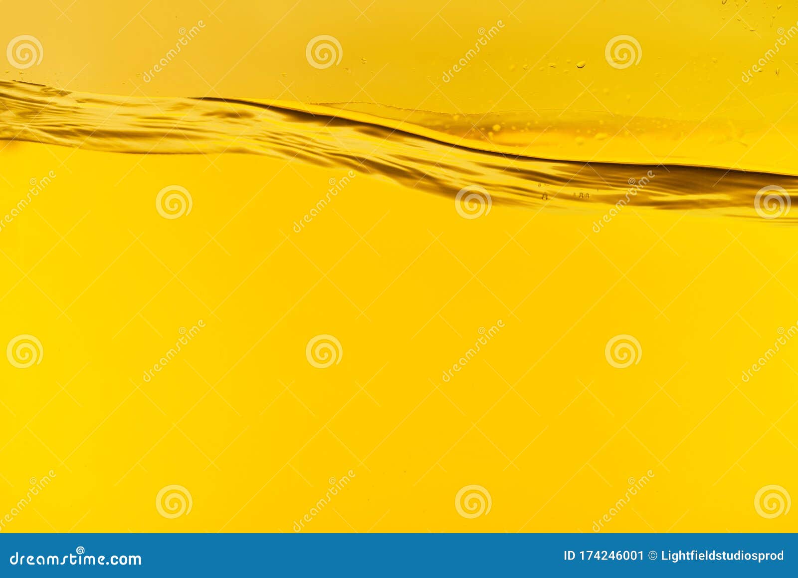 Wavy Clear Fresh Water on Yellow Background. Stock Image - Image of ...