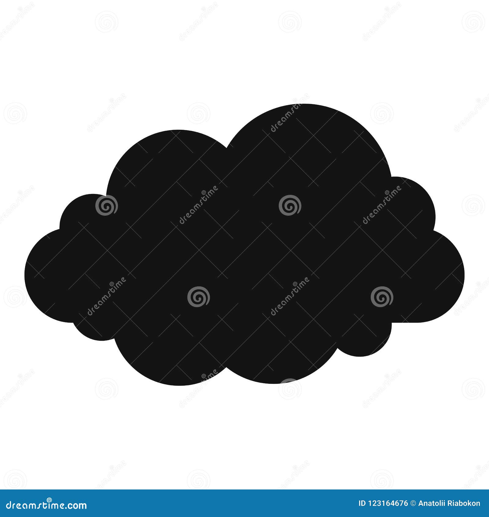 Wavy Cloud Icon, Simple Style. Stock Illustration - Illustration of ...
