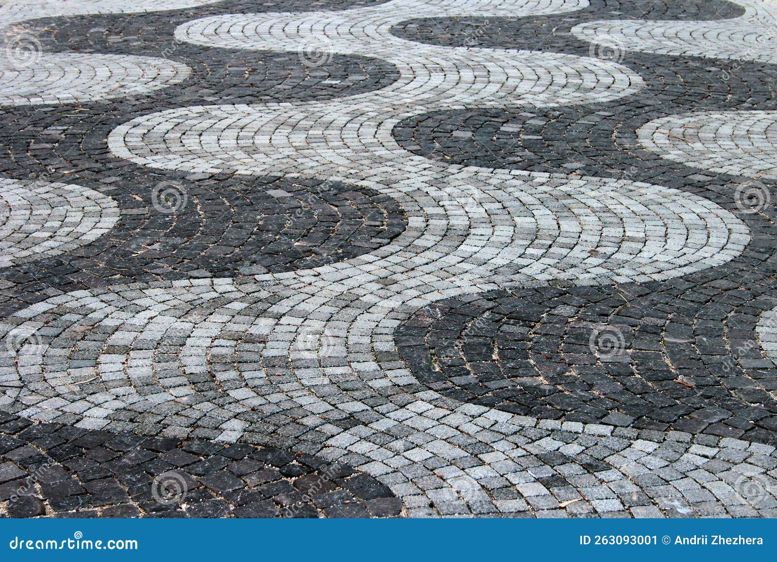 Wavy Cobblestone Pattern on a City Square Stock Image - Image of lisboa ...