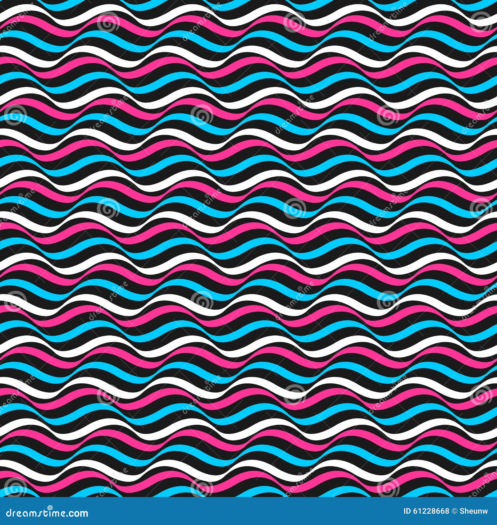 Wavy Color Pattern - Vector Repeatable Background Stock Vector ...