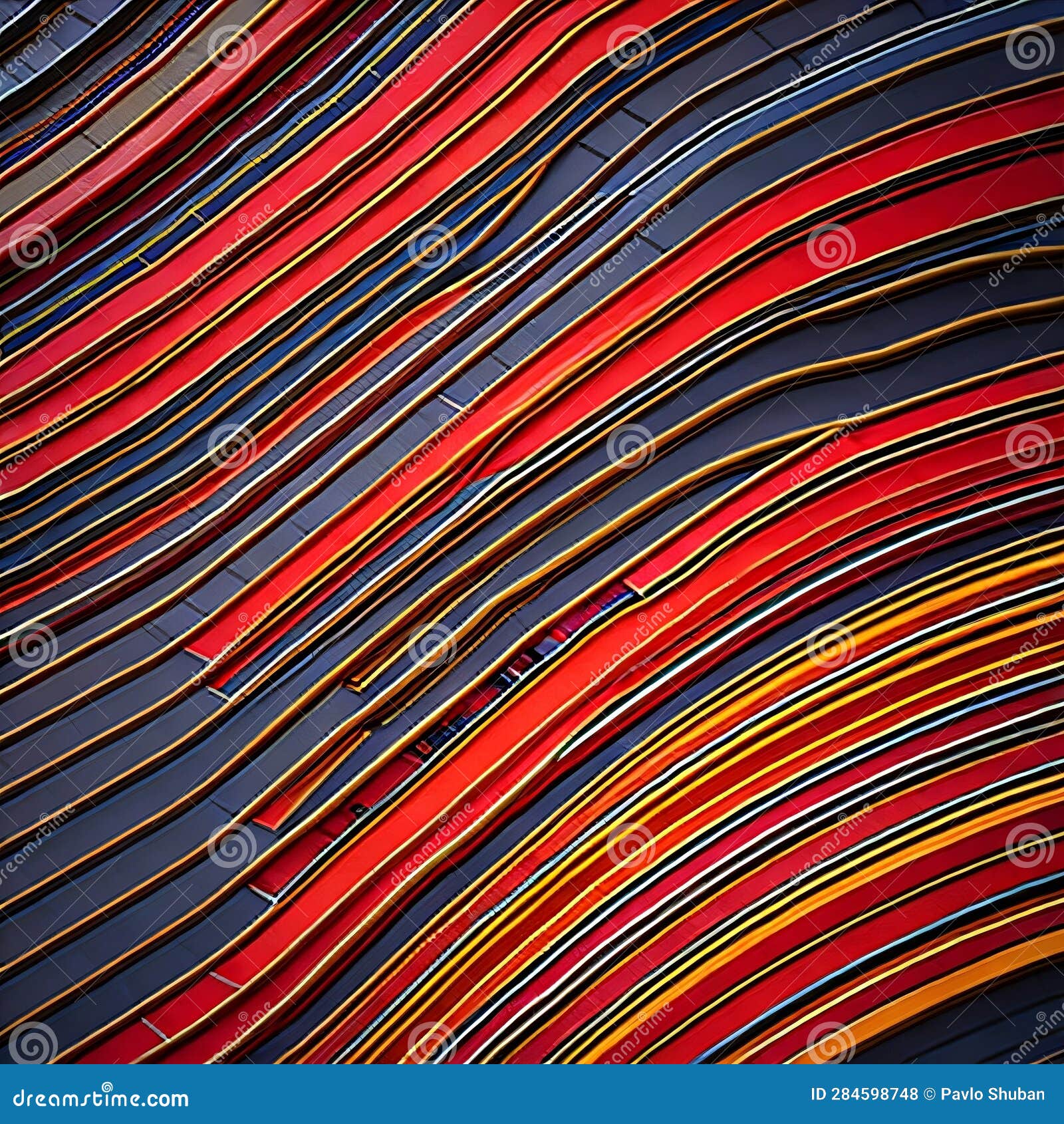 Wavy Colored Lines. Abstract Stock Illustration - Illustration of lines ...